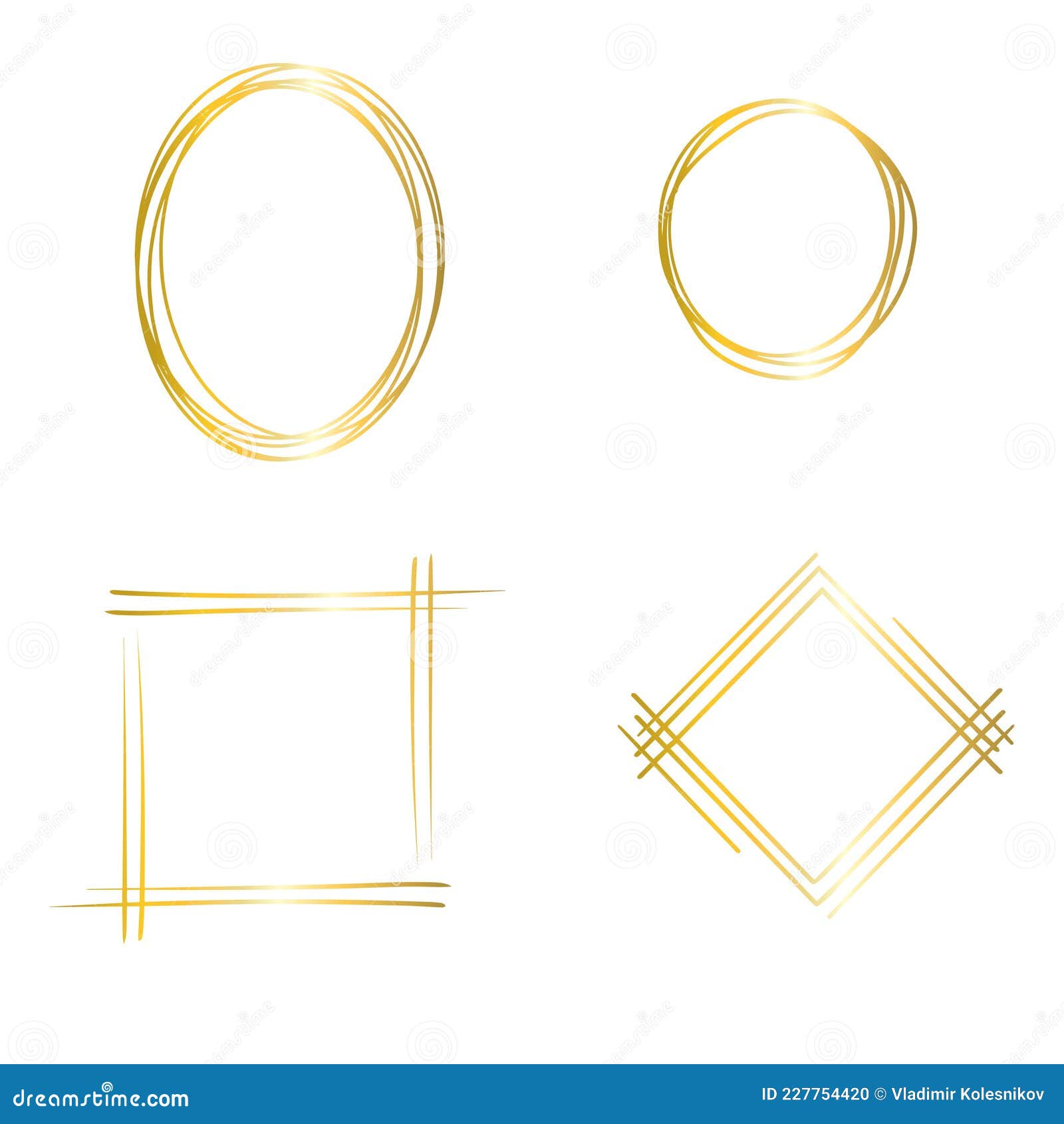 Geometric Polygonal Frames - Set of 4 Trendy Frames with Copy Space ...