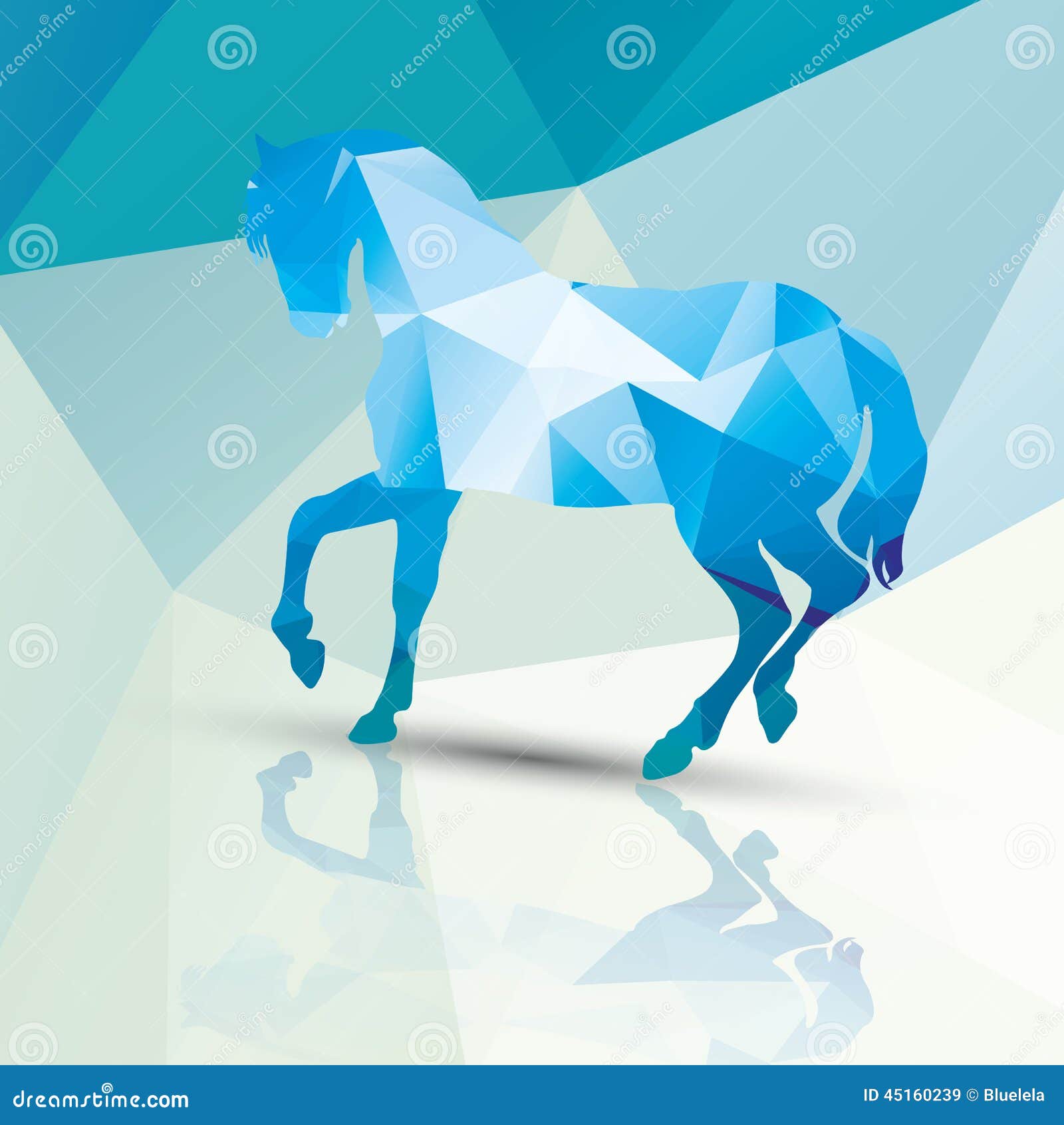 Geometric Polygonal Horse, Pattern Design Stock Vector - Illustration ...