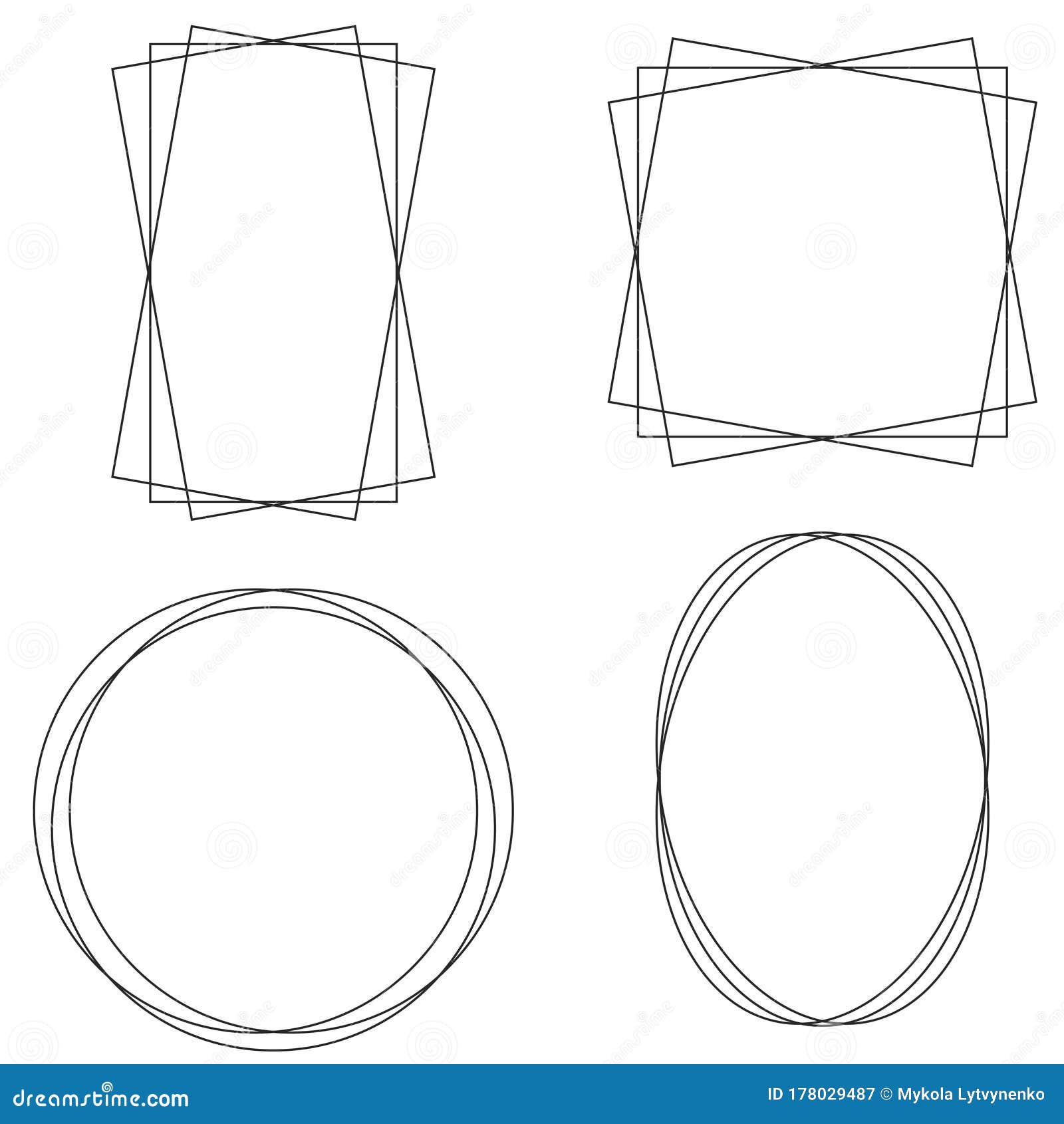 Geometric Polygonal Photo Frames Vector Abstract Frames Geometric Shift ...