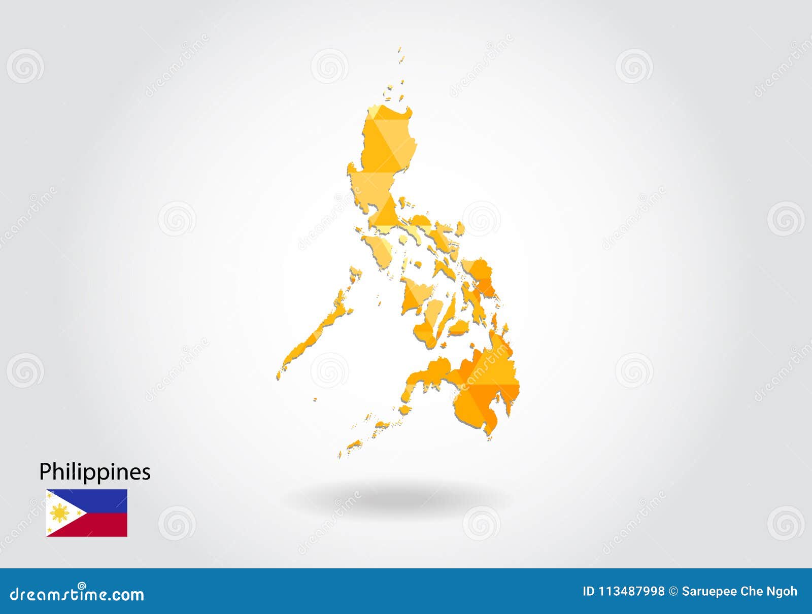 Geometric Polygonal Style Vector Map of Philippines. Low Poly Map of ... Geometric Polygonal Style Vector Map of Philippines. Low Poly Map of ...