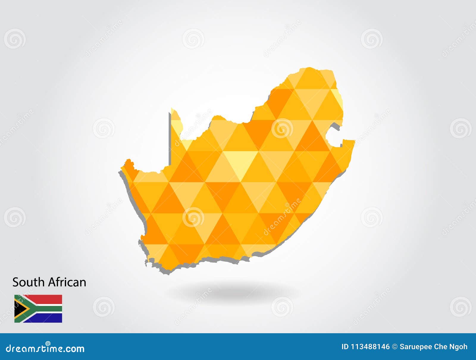 Geometric Polygonal Style Vector Map of South African. Stock Vector ... Geometric Polygonal Style Vector Map of South African. Stock Vector ...