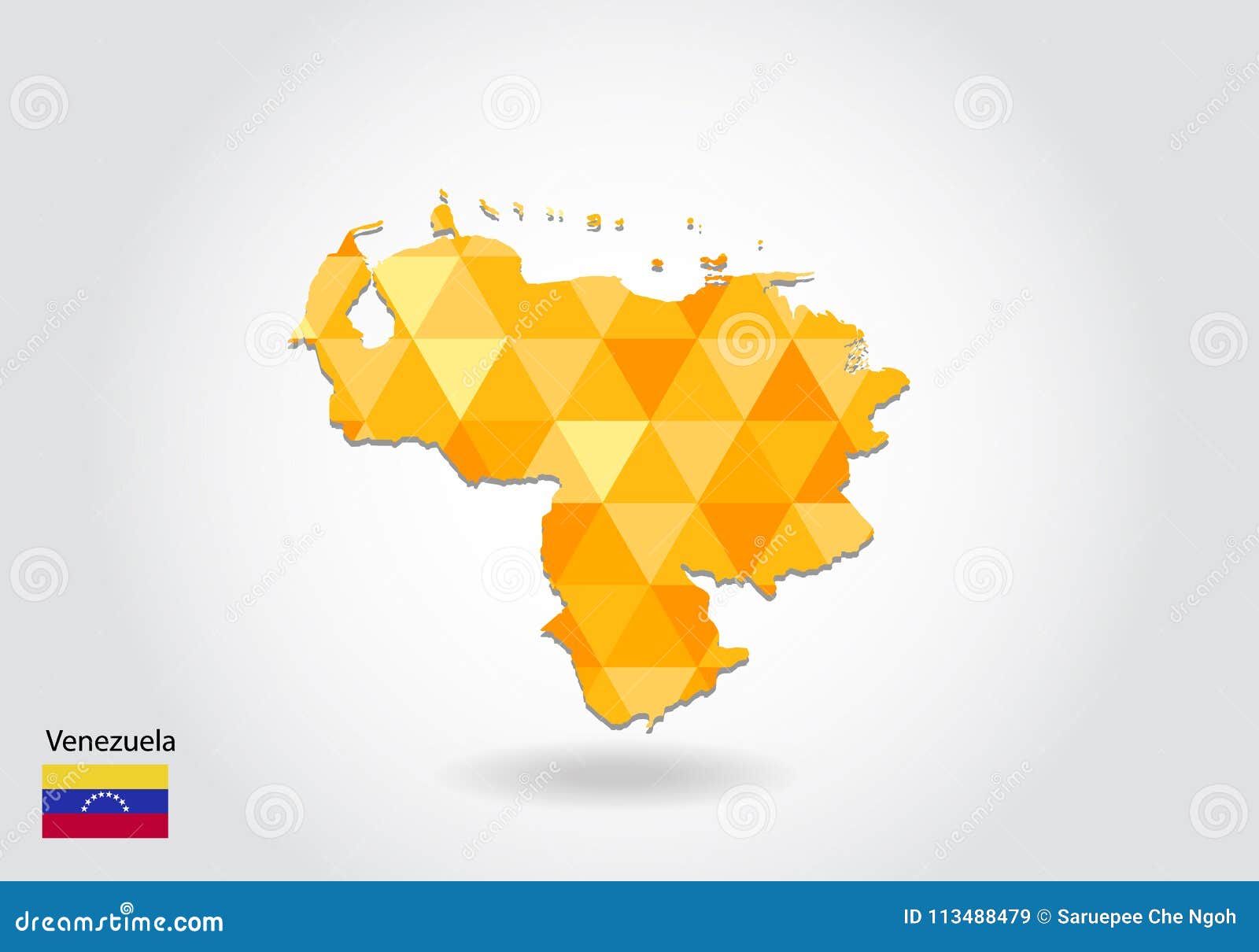 Geometric Polygonal Style Vector Map of Venezuela. Low Poly Map of ... Geometric Polygonal Style Vector Map of Venezuela. Low Poly Map of ...