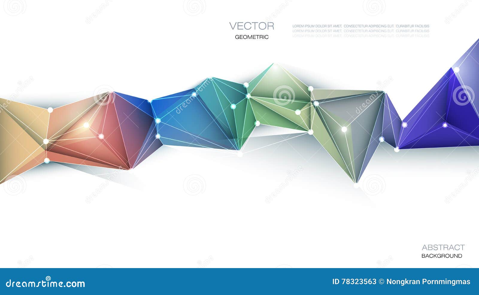 Geometric, Polygonal, Triangle Pattern in Molecule Structure Shape ...