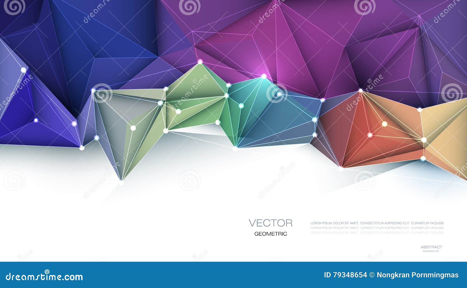 Geometric, Polygonal, Triangle Pattern in Molecule Structure Stock ...