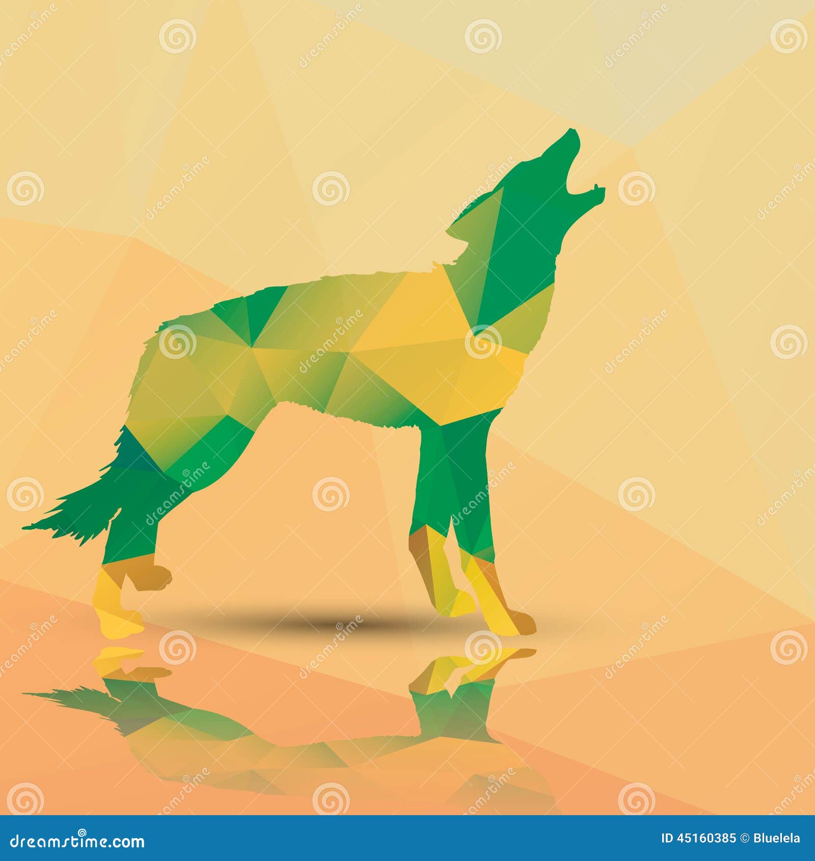 Geometric Polygonal Wolf, Pattern Design Stock Vector - Illustration of ...