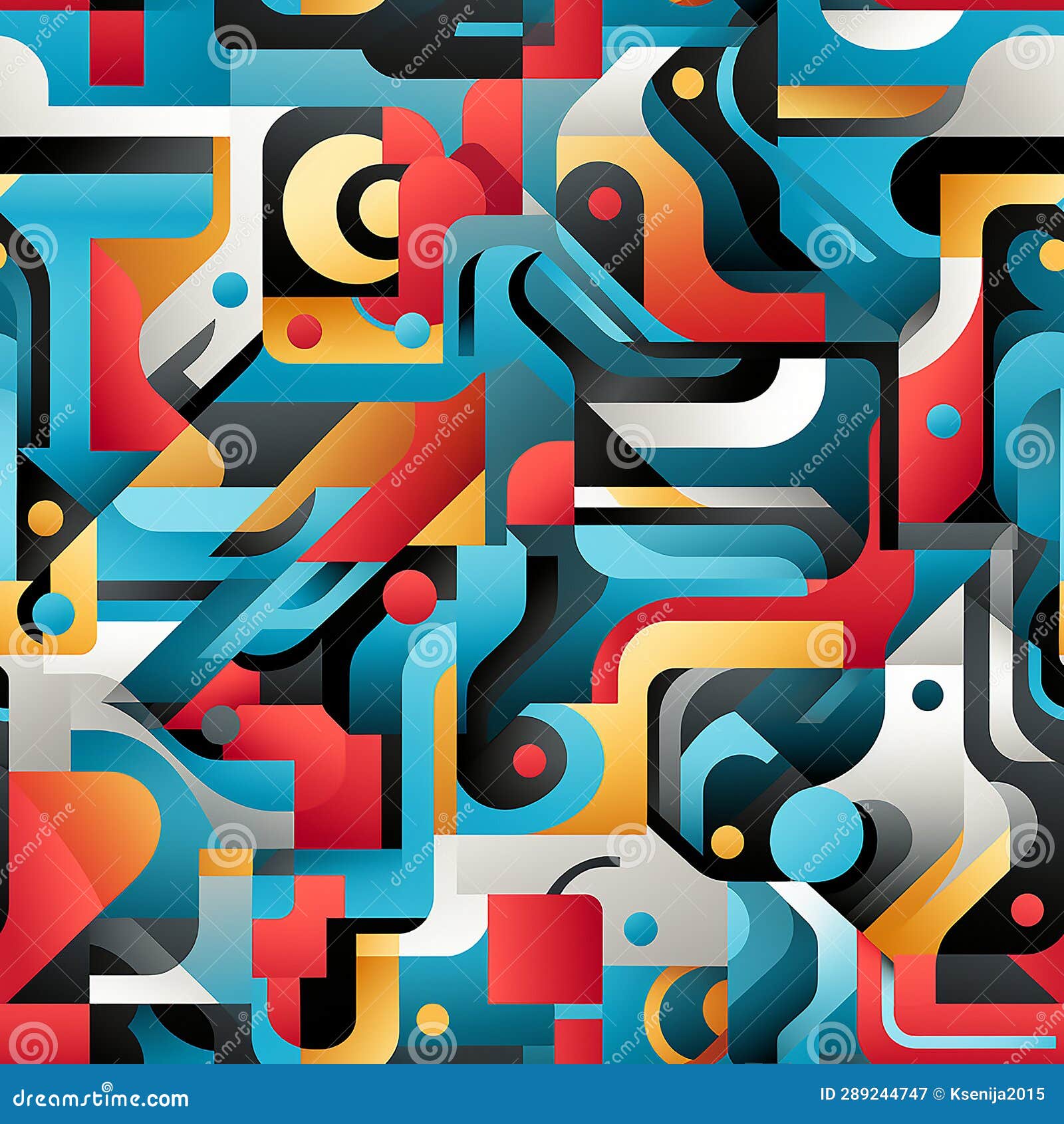 Geometric Pop Art Pattern, Seamless Creative Texture Stock Image ...
