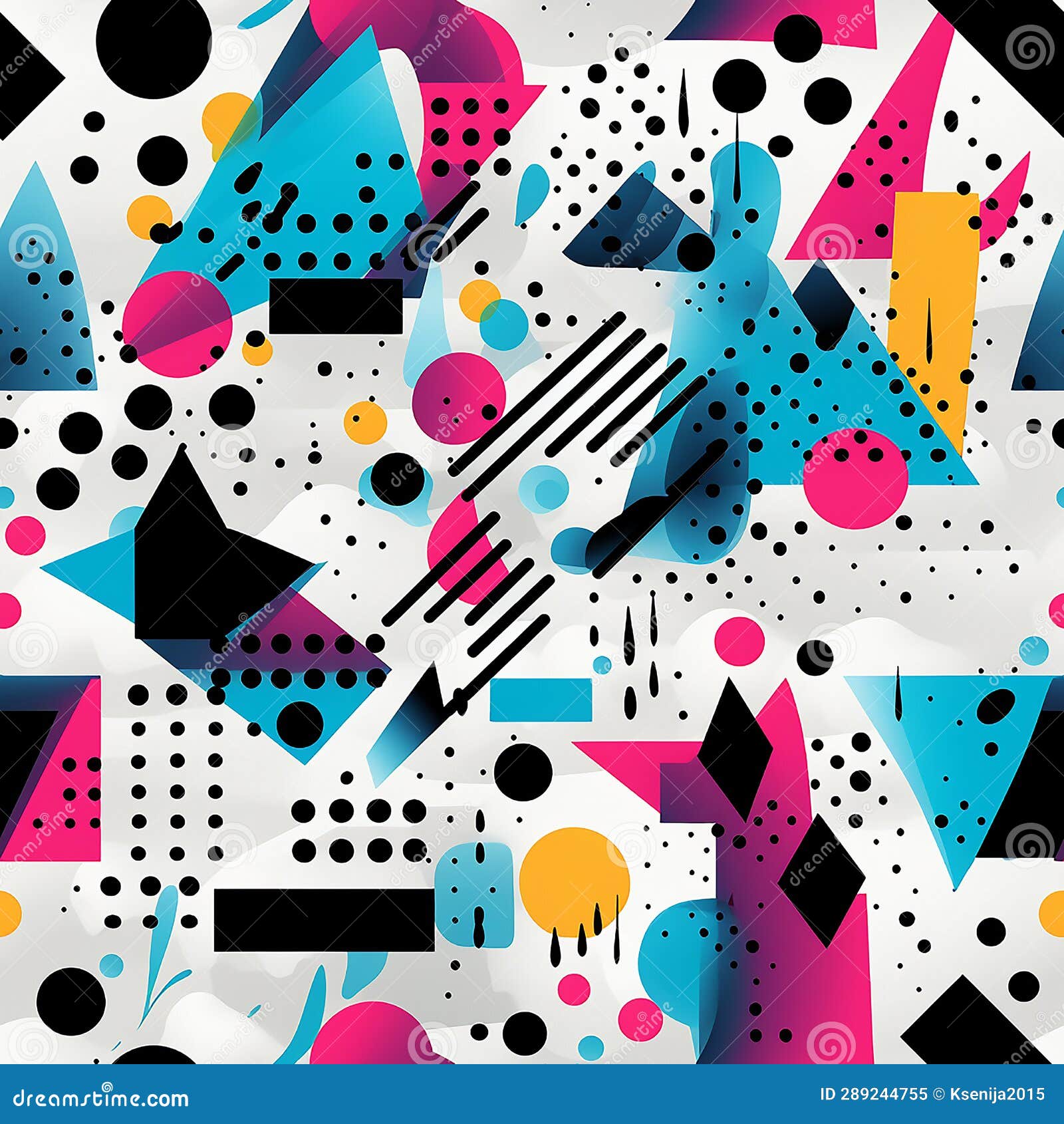 Geometric Pop Art Pattern, Seamless Creative Texture Stock Image ...