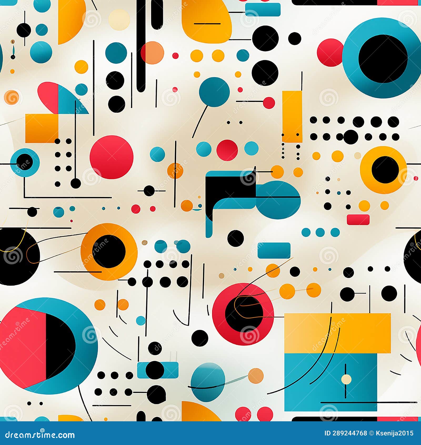 Geometric Pop Art Pattern, Seamless Creative Texture Stock Photo ...