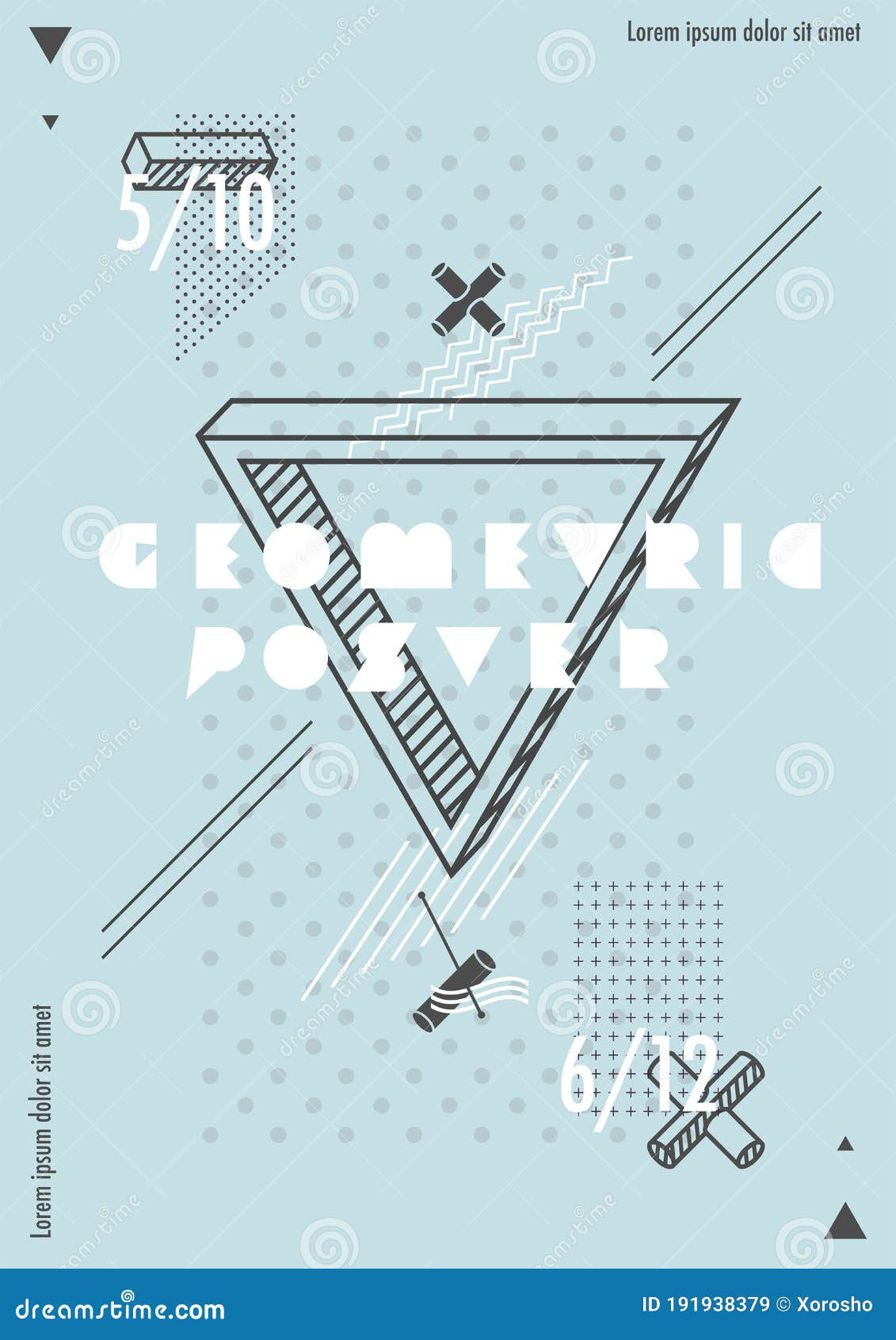 Geometric Poster Template. Minimalistic Isometric Design Stock Vector ...