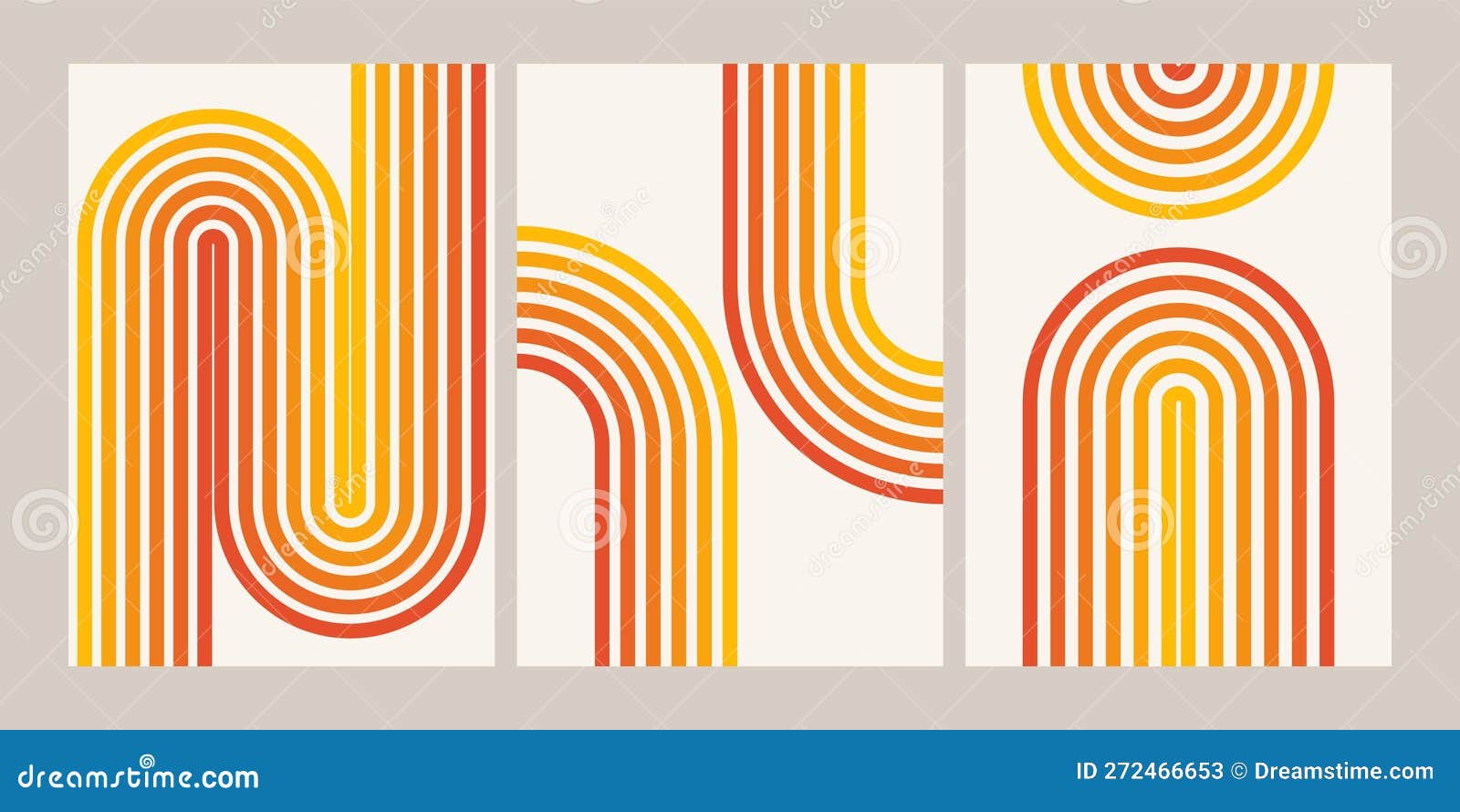 Geometric Posters. Modern Line Circle Arch Shape Minimal Boho ...