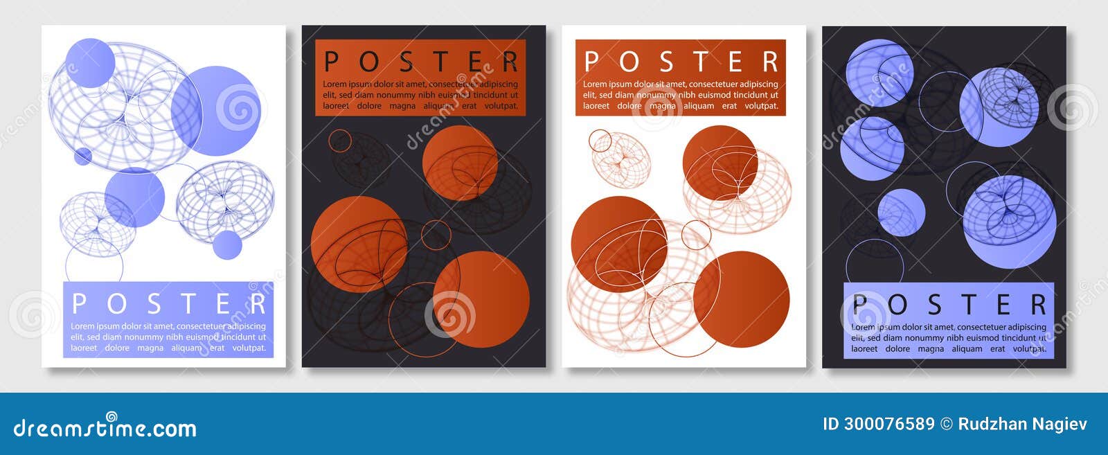 Geometric Posters Vector Set Stock Vector - Illustration of background ...