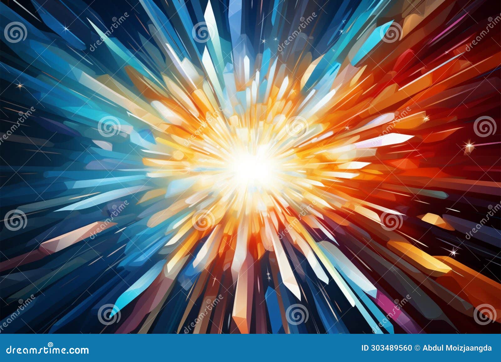 Geometric Power, Explosion Design, Abstract Rays, Vibrant Vector ...