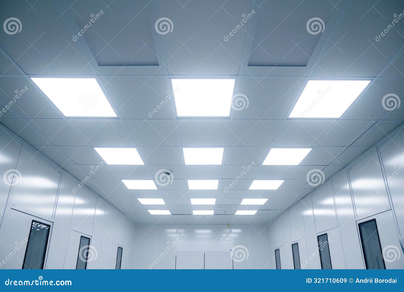 Geometric Precision: Ceiling Panel Symmetry. Stock Illustration ...