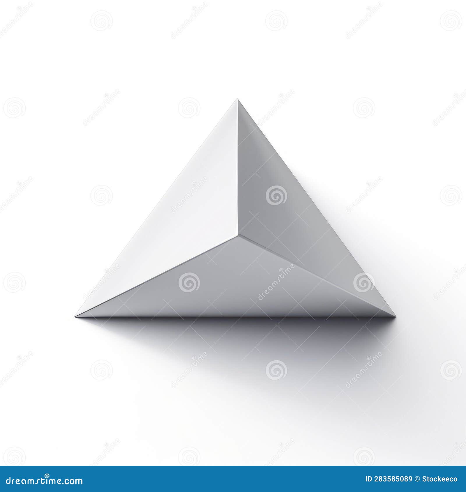 Geometric Precision: White Pyramid on White Background Stock Image ...