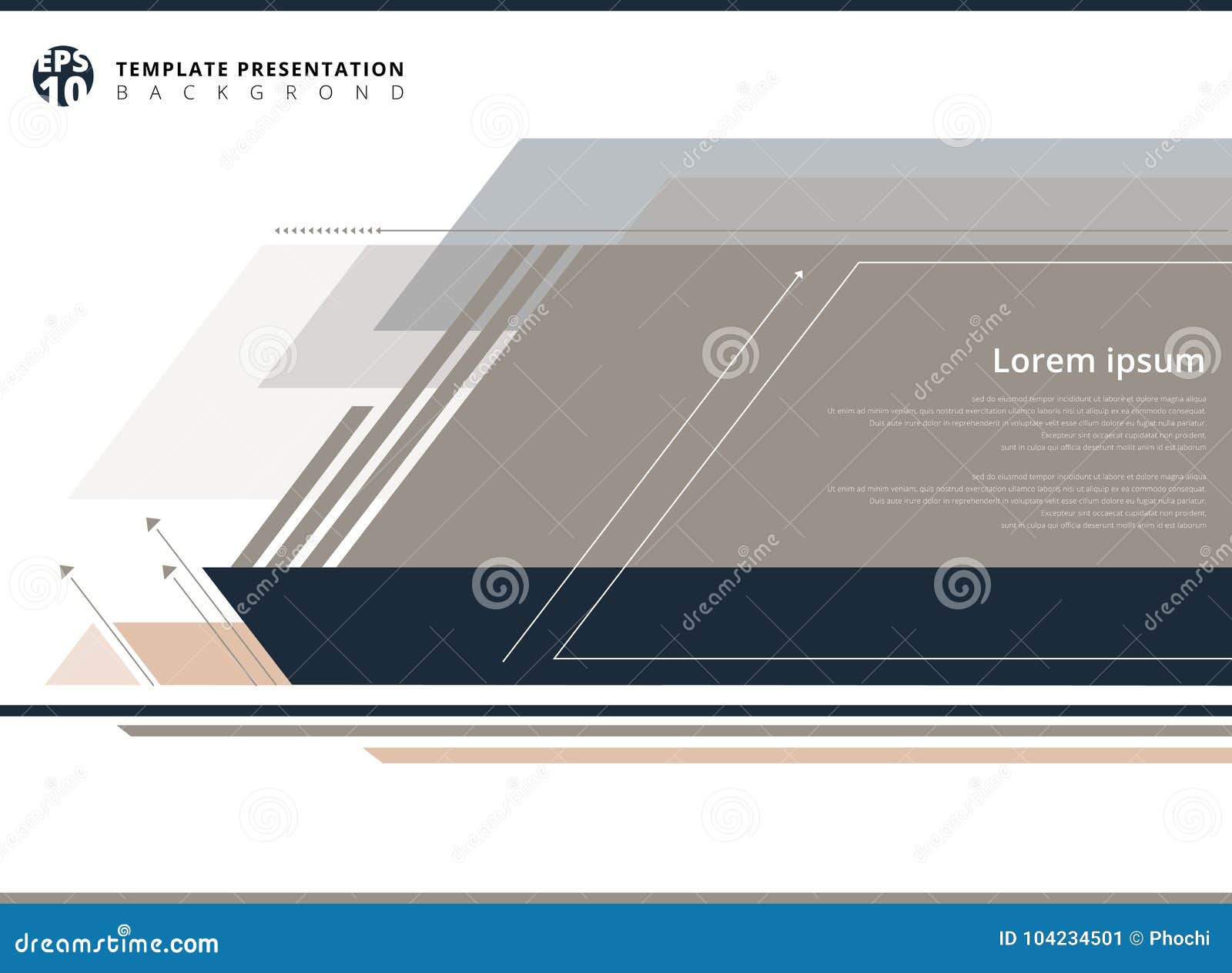 Geometric Presentation Element Templates. Vector Infographics ...