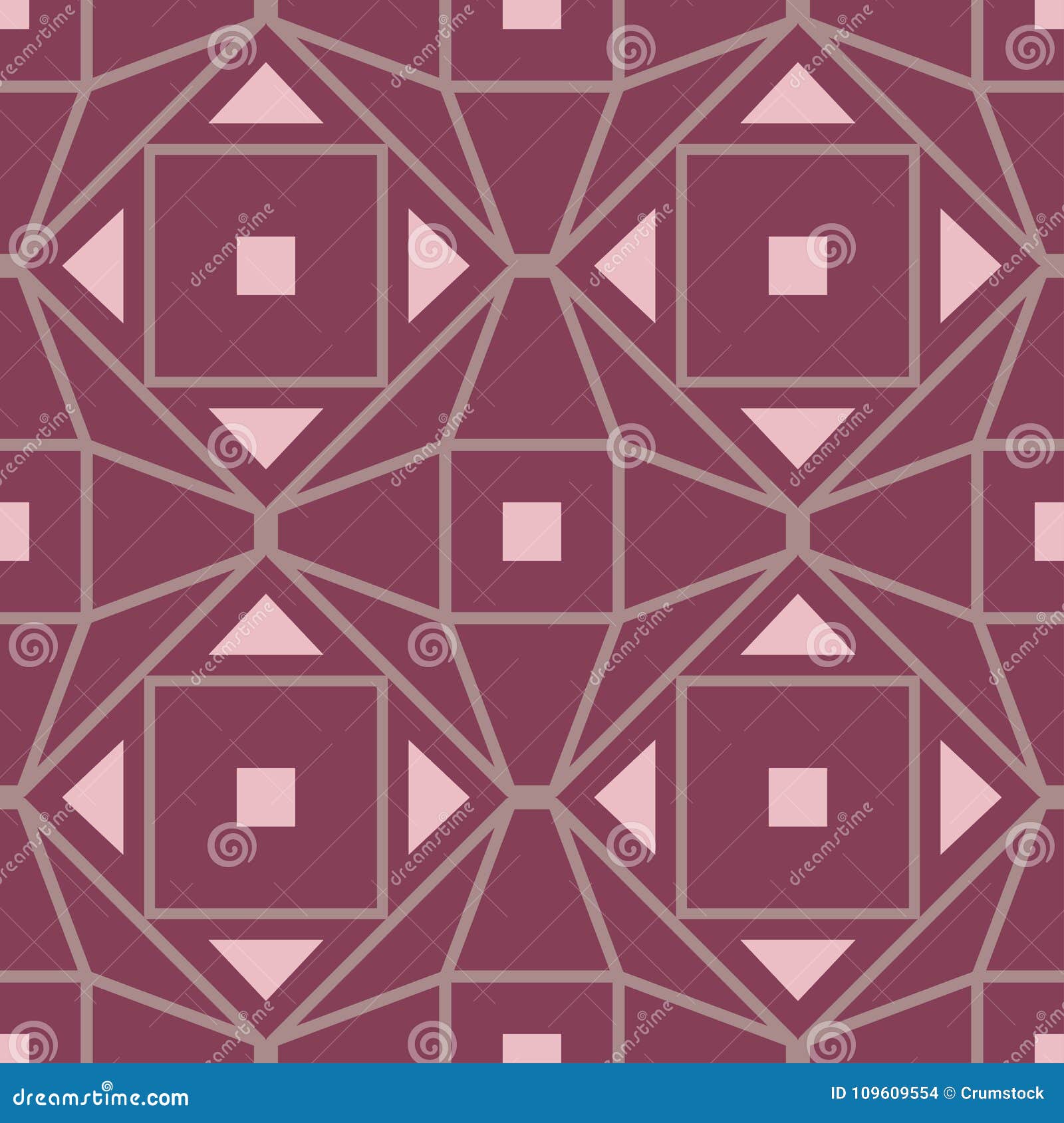Geometric Purple Red Seamless Pattern Stock Vector - Illustration of ...