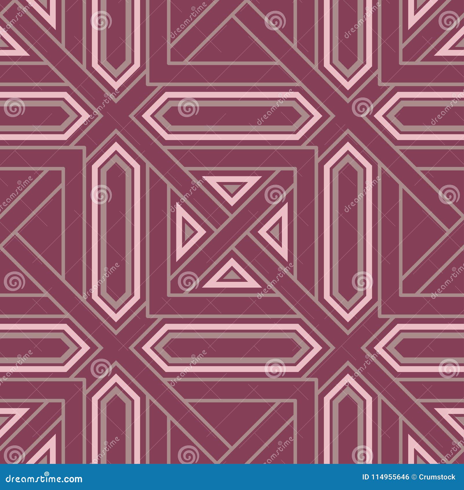 Geometric Purple Red Seamless Pattern Stock Vector - Illustration of ...