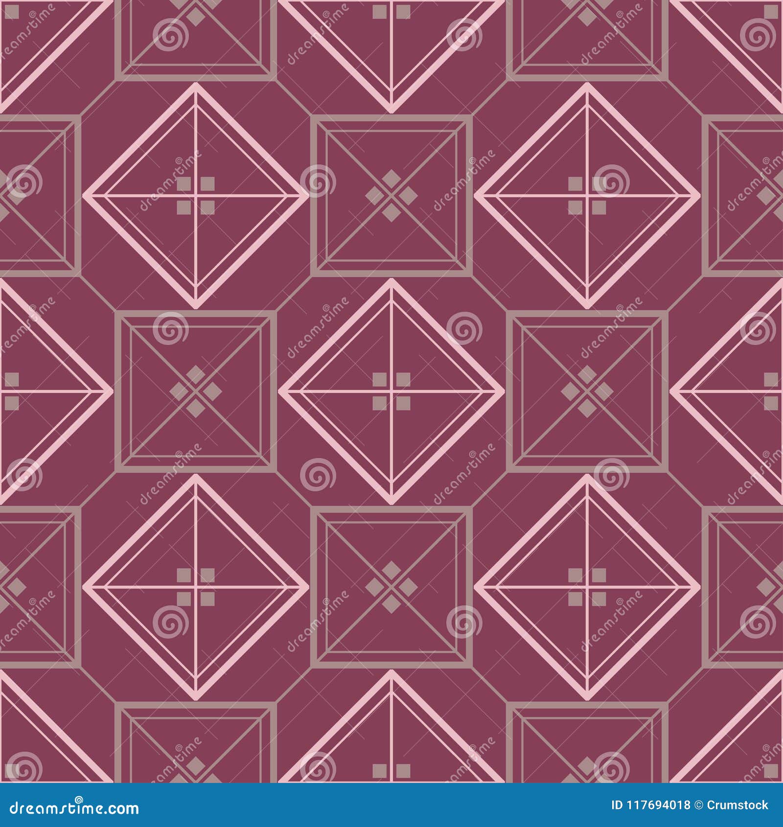 Geometric Purple Red Seamless Pattern Stock Vector - Illustration of ...