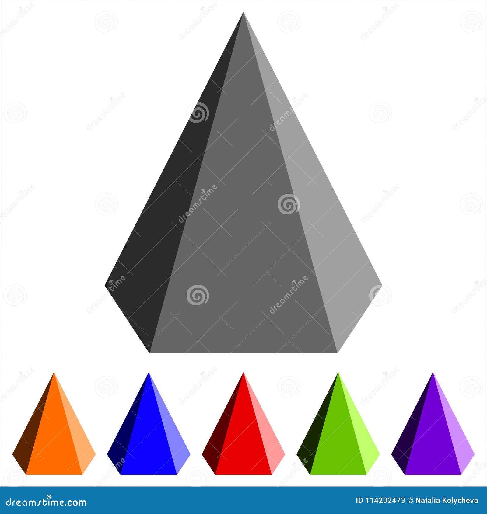 Geometric pyramid shape stock vector. Illustration of background ...