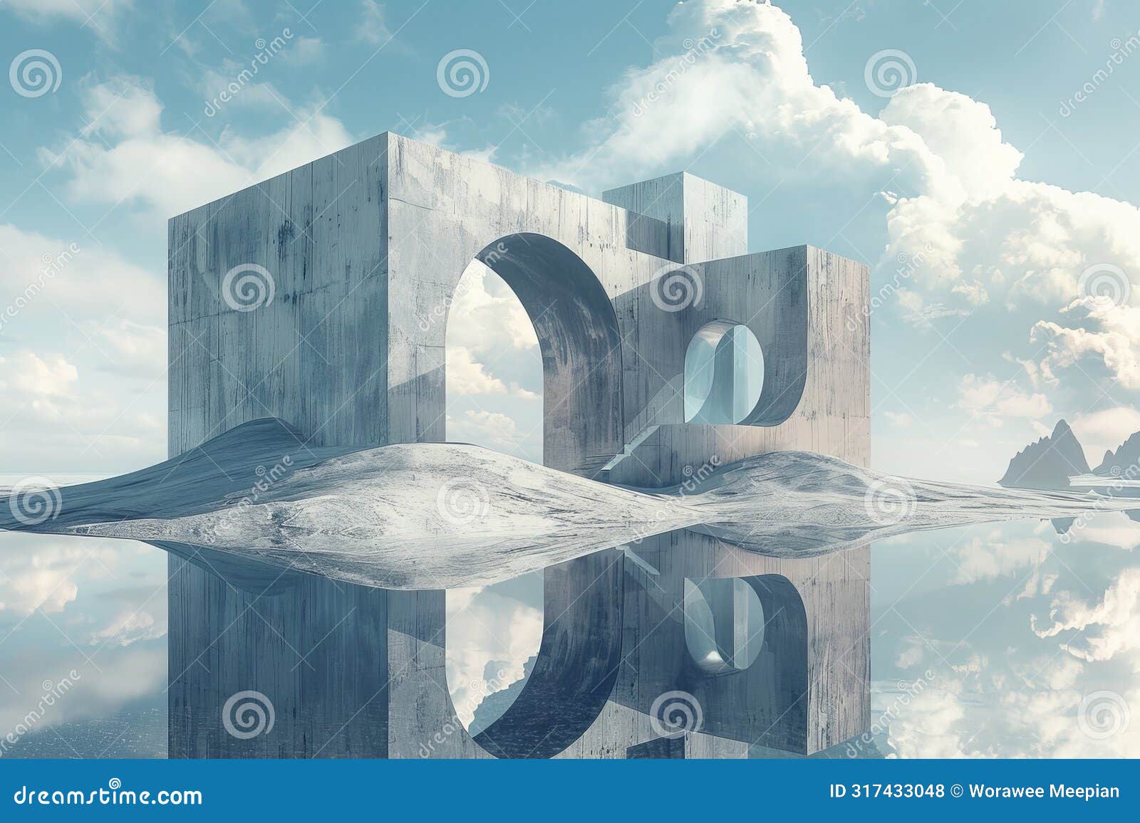 A Geometric Pyramid with a Triangular Entrance is Surrounded by a ...