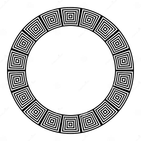Geometric Radial Circle Pattern for Decorative Round Frame Stock Vector ...