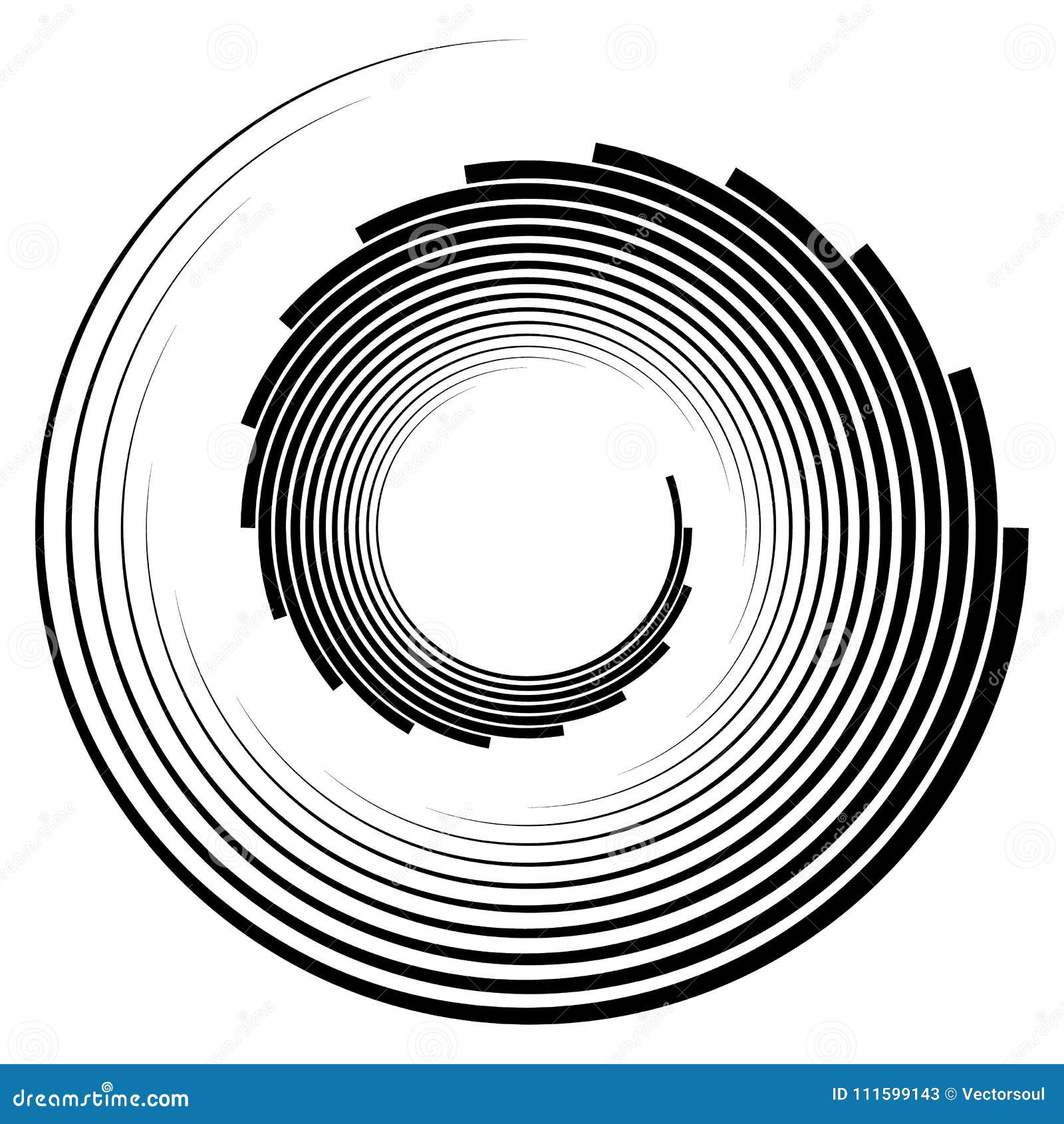 Geometric Radial Element. Abstract Concentric, Radial Geometric Stock ...