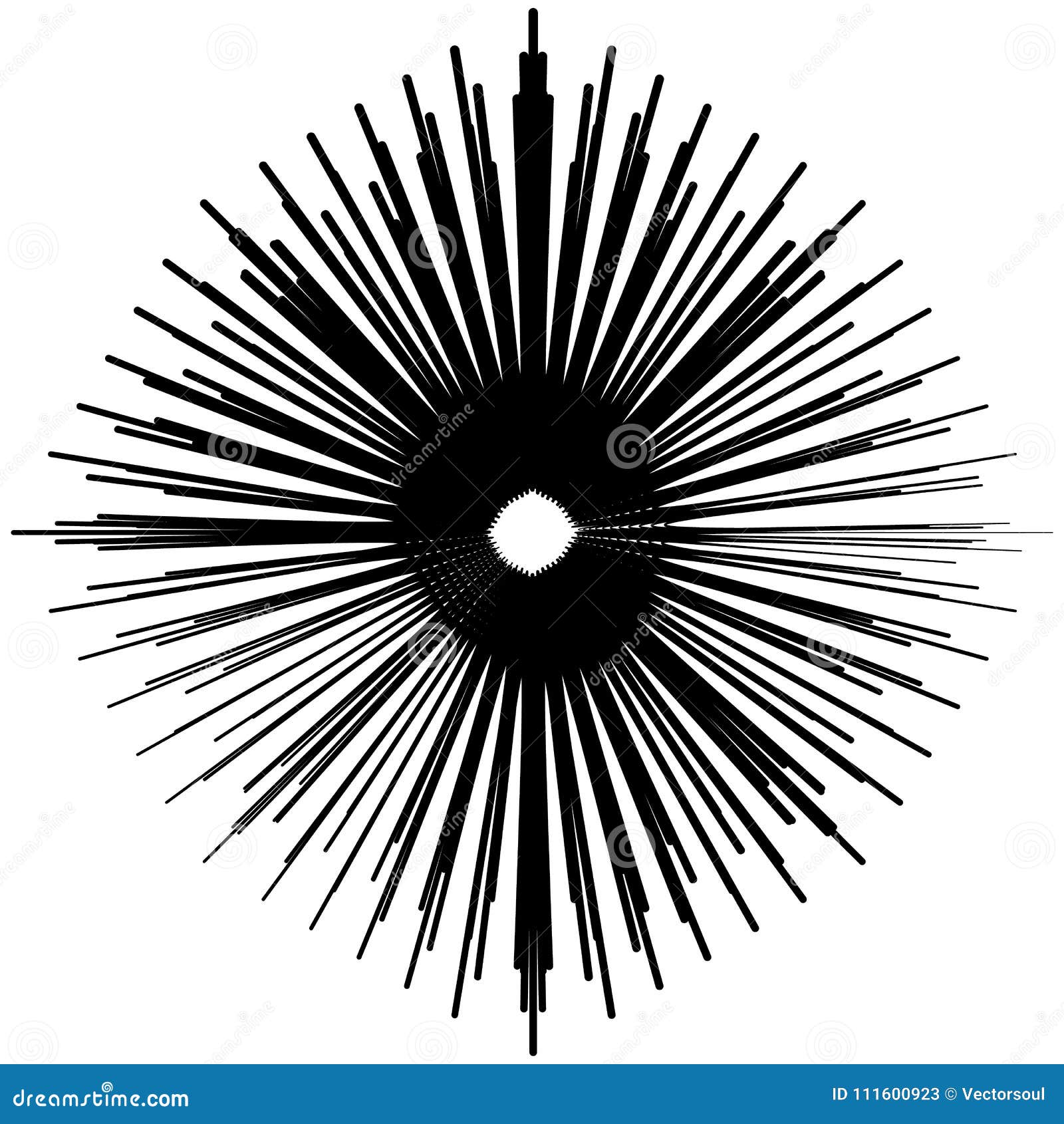 Geometric Radial Element. Abstract Concentric, Radial Geometric Stock ...