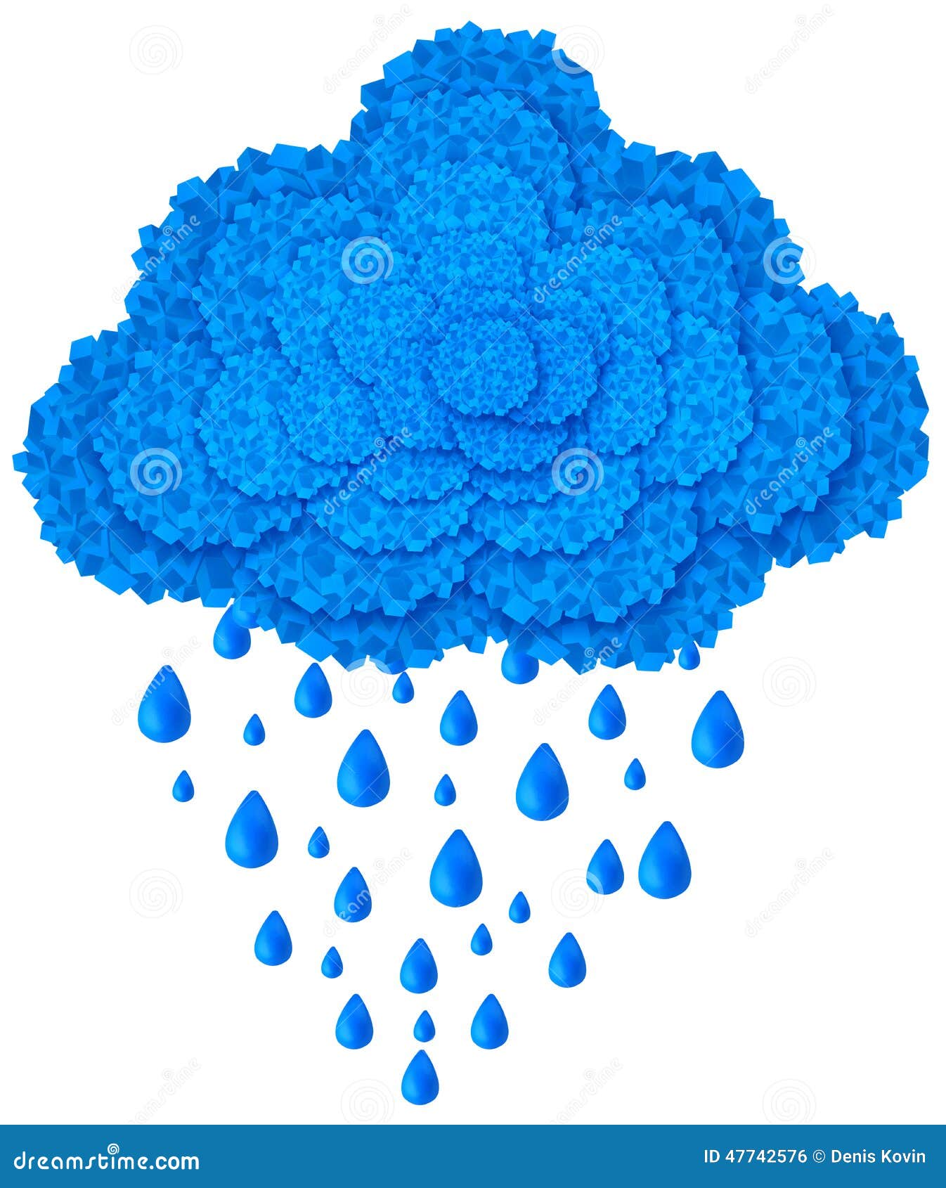 Geometric Rain Cloud Concept Stock Illustration - Illustration of ...