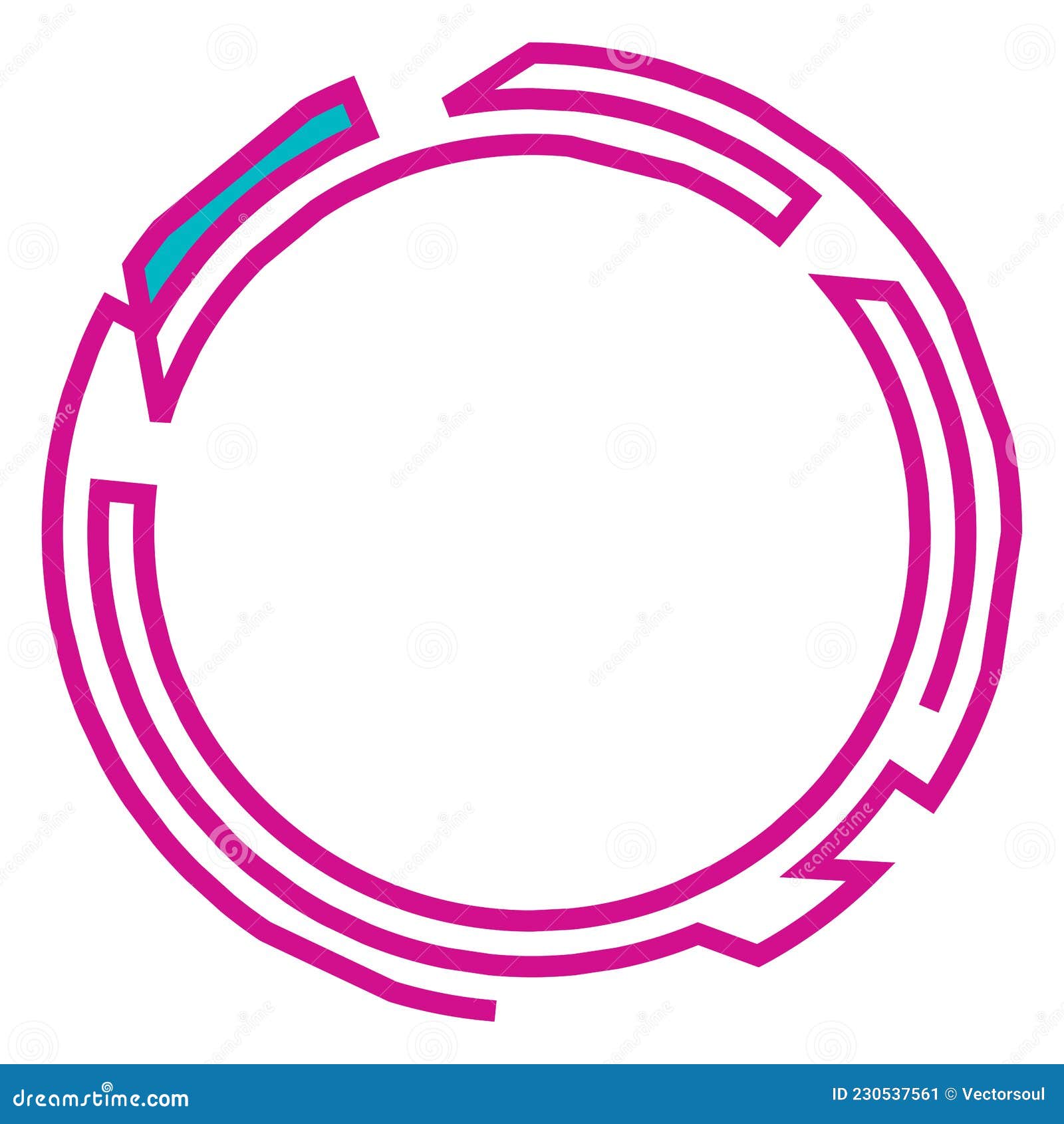 Geometric, Random Circular Element. Abstract Angular Circle Shape Stock Vector - Illustration of ...