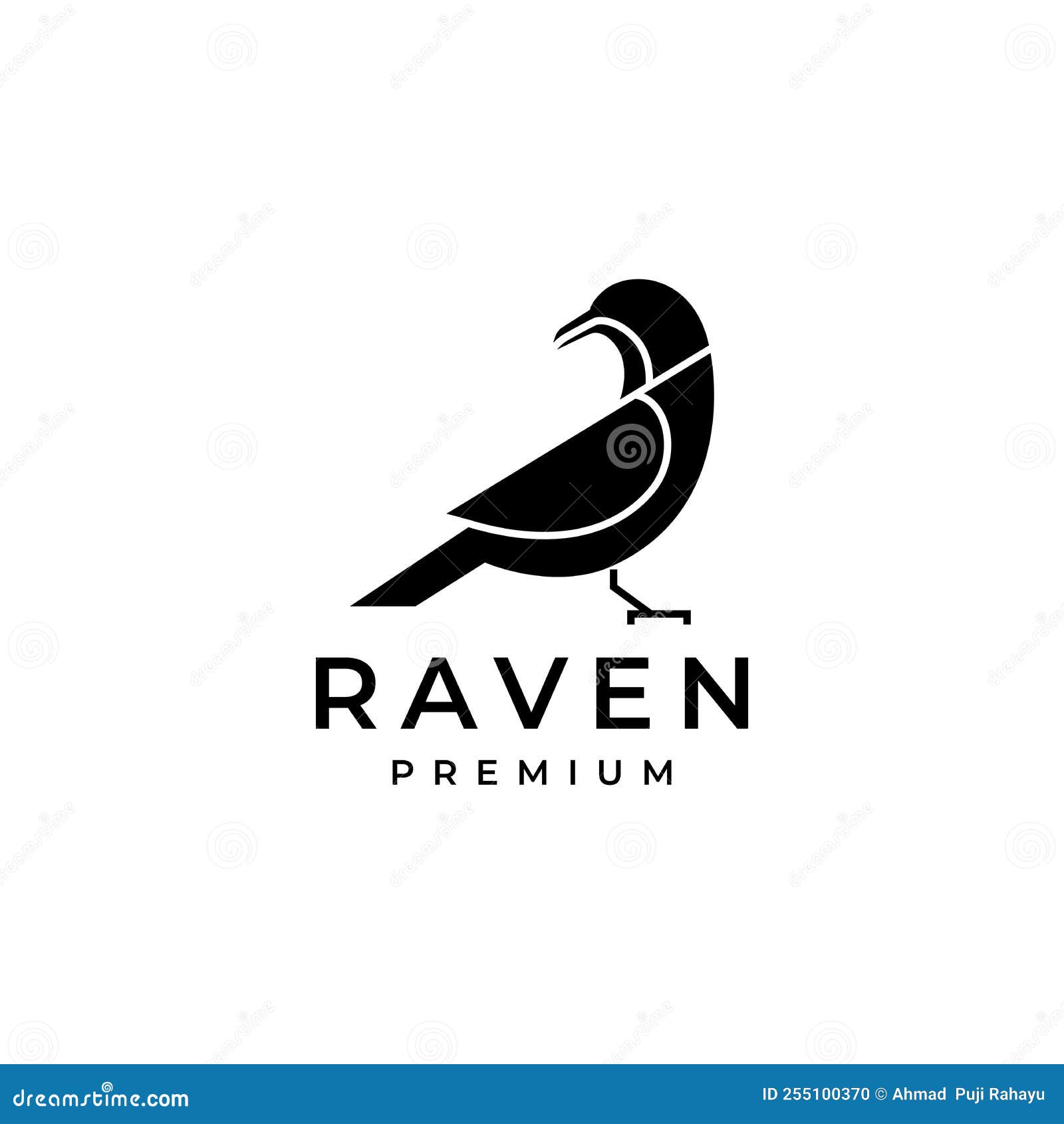 Geometric Raven Logo Design Minimalist Stock Vector - Illustration of ...