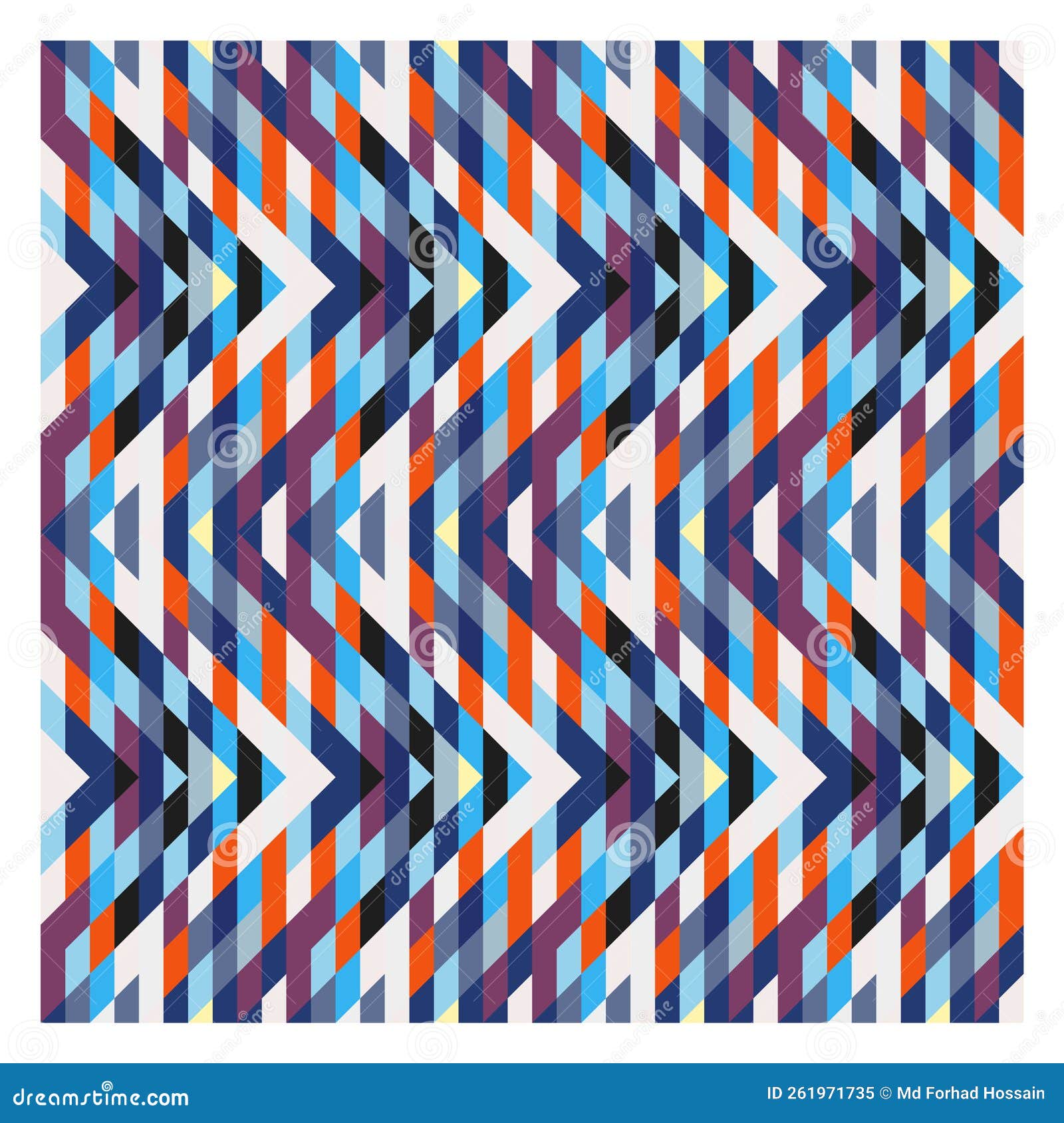 Abstract Geometric Bauhaus Pattern Design. Stock Vector - Illustration ...