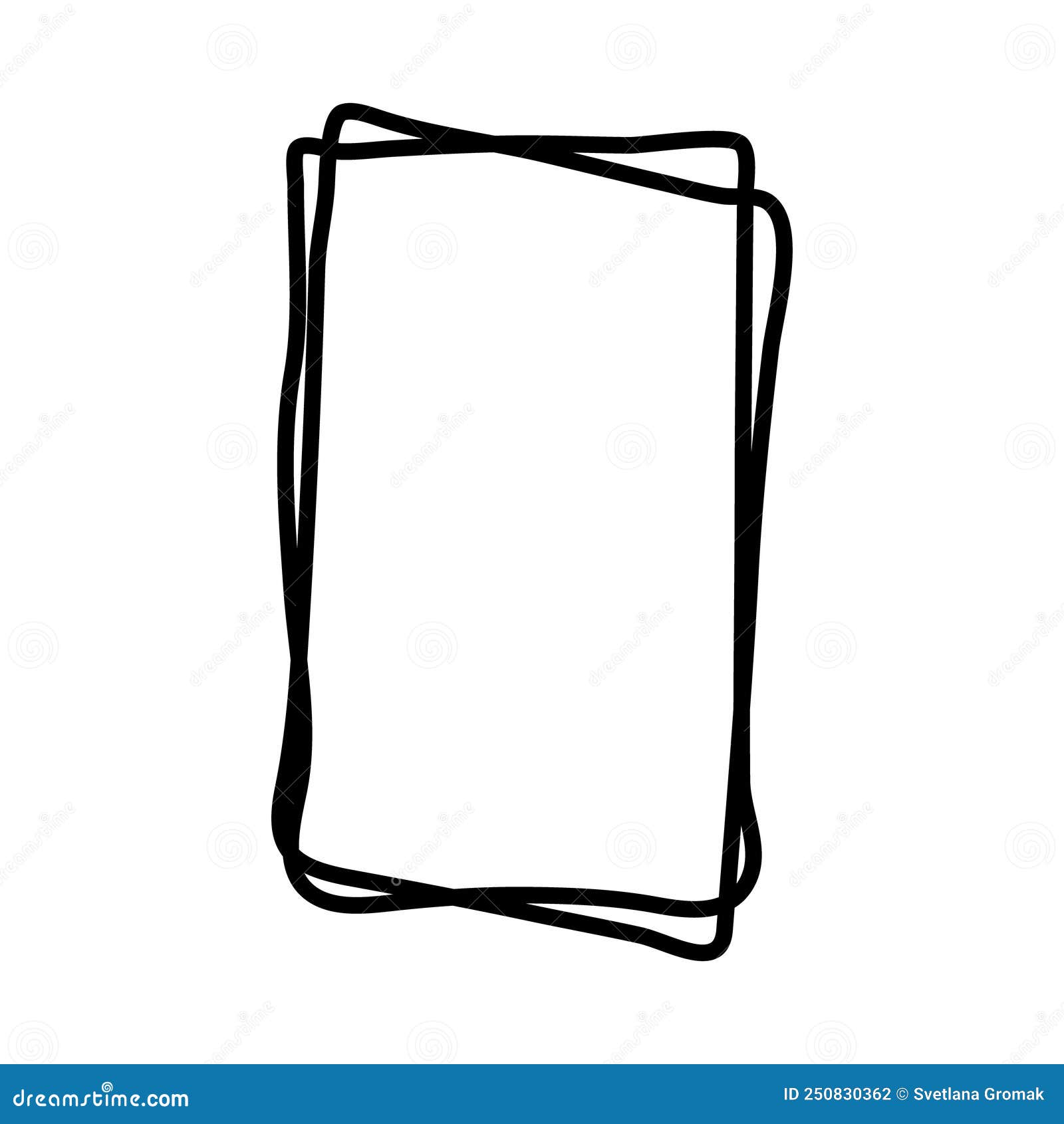 Geometric Rectangular Frame with Offset Stock Vector - Illustration of ...