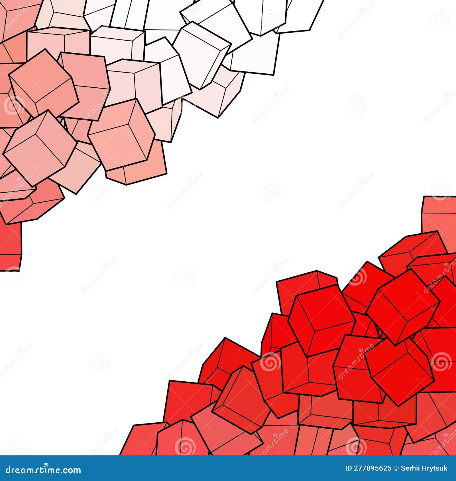 Geometric Red Background. Cubes. Template, Layout. Eps 10 Stock ...