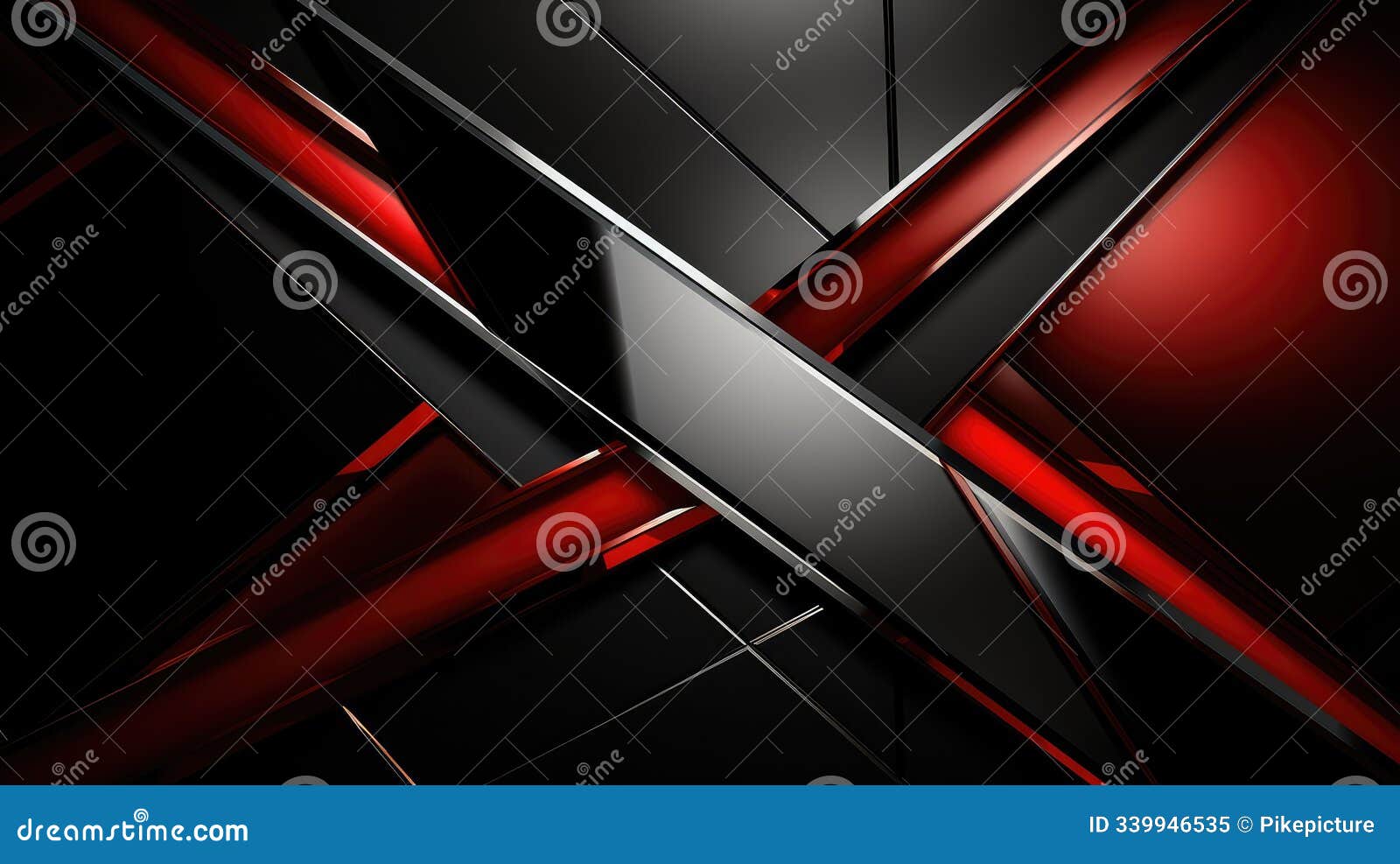 Geometric Red Black Silver Background Stock Illustration - Illustration ...