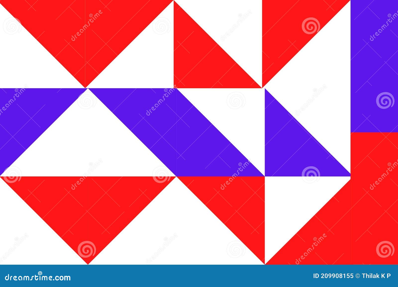 Geometric Red and Blue Abstract or Illustration for Video Background ...