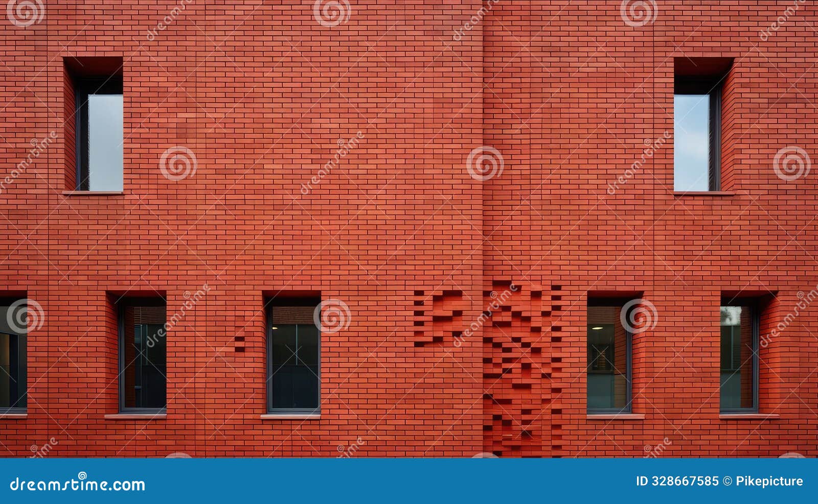Geometric red bricks stock illustration. Illustration of aesthetic ...