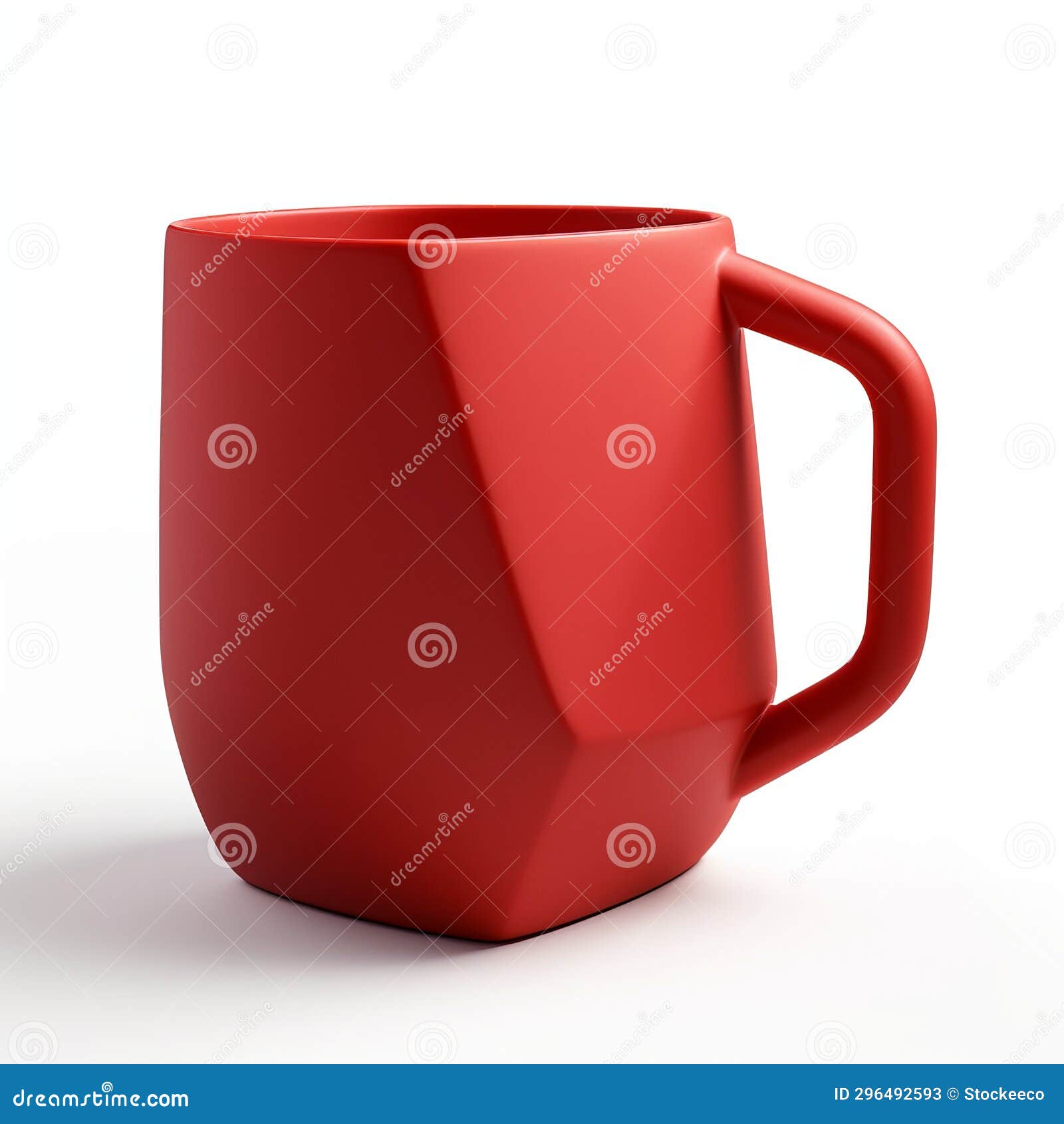 Geometric Red Coffee Mug - Matte Finish, Handheld Design Stock ...