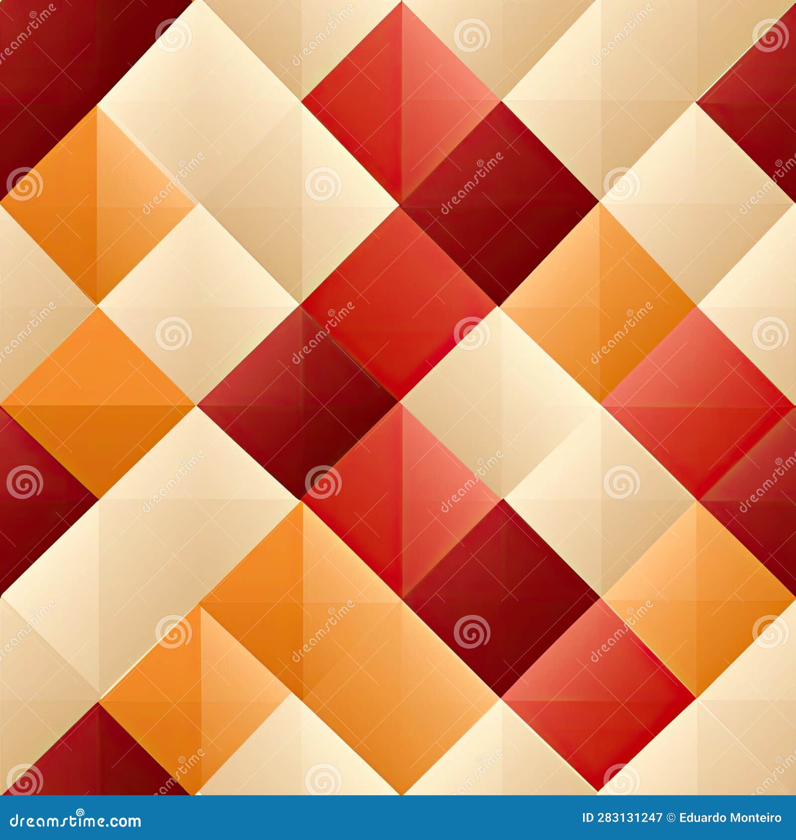 Geometric Red and Orange Square Pattern with Golden Hues (tiled Stock ...