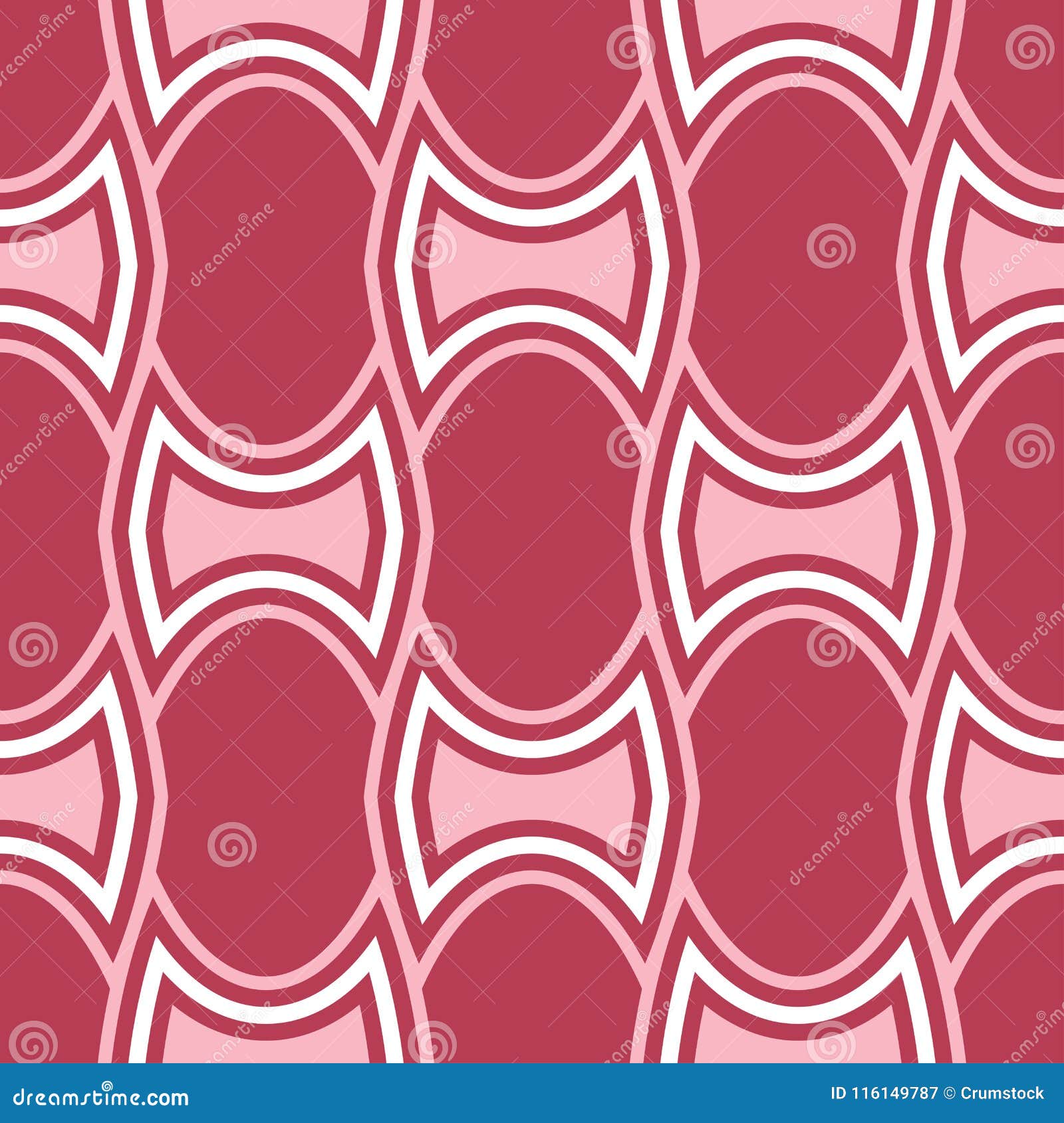 Geometric Red Seamless Background. Pale Red Pattern Stock Vector ...