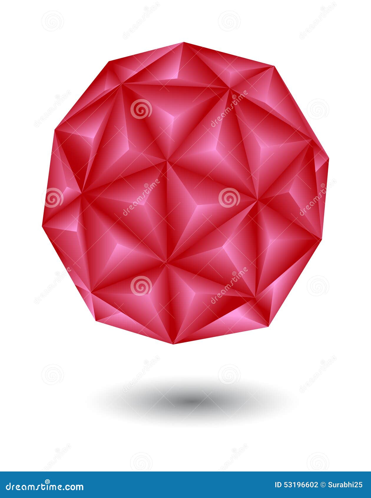 Geometric red stock vector. Illustration of abstract - 53196602