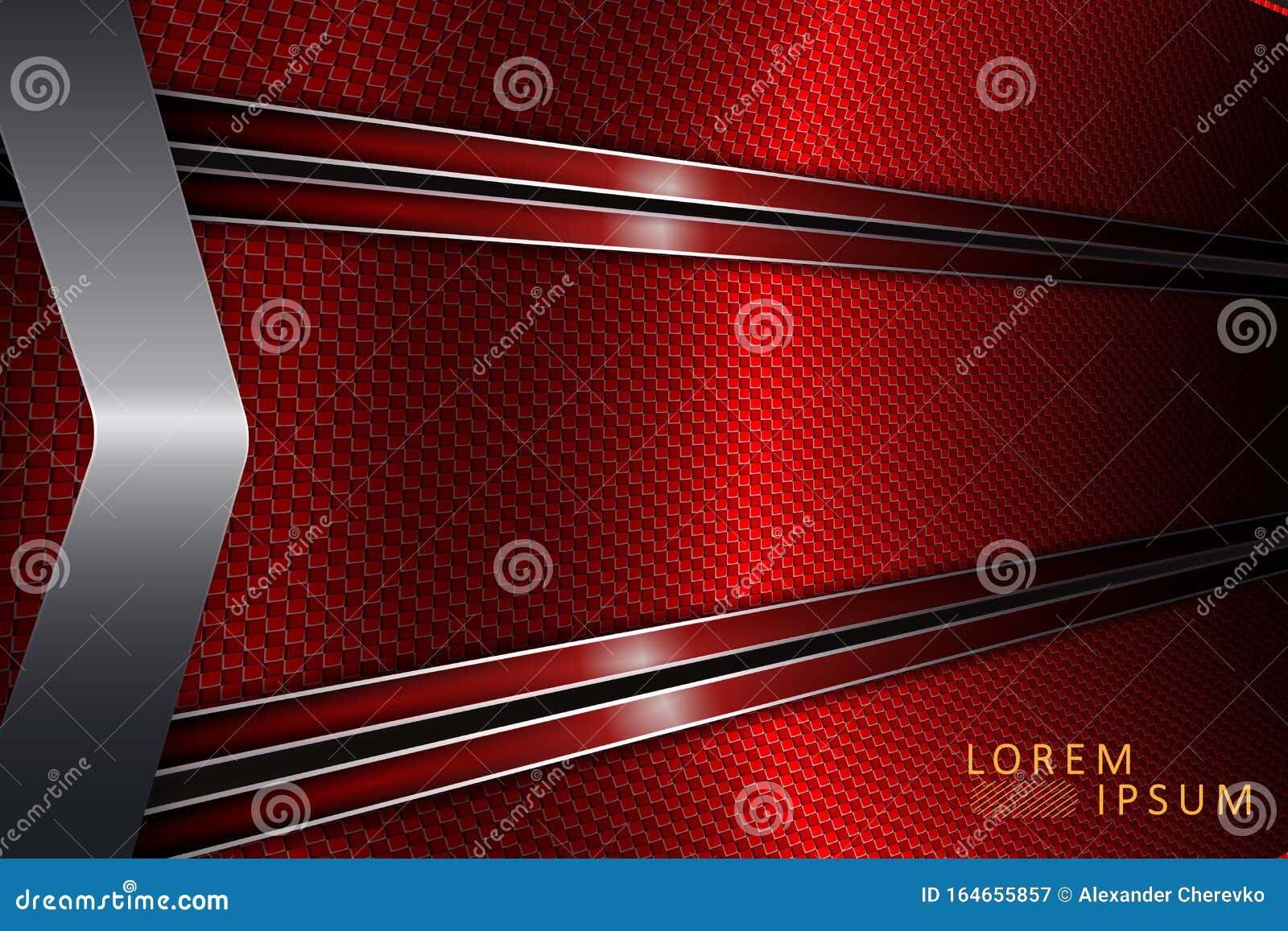 Geometric Red Texture Composition with Arrow, Edging with Perspective ...