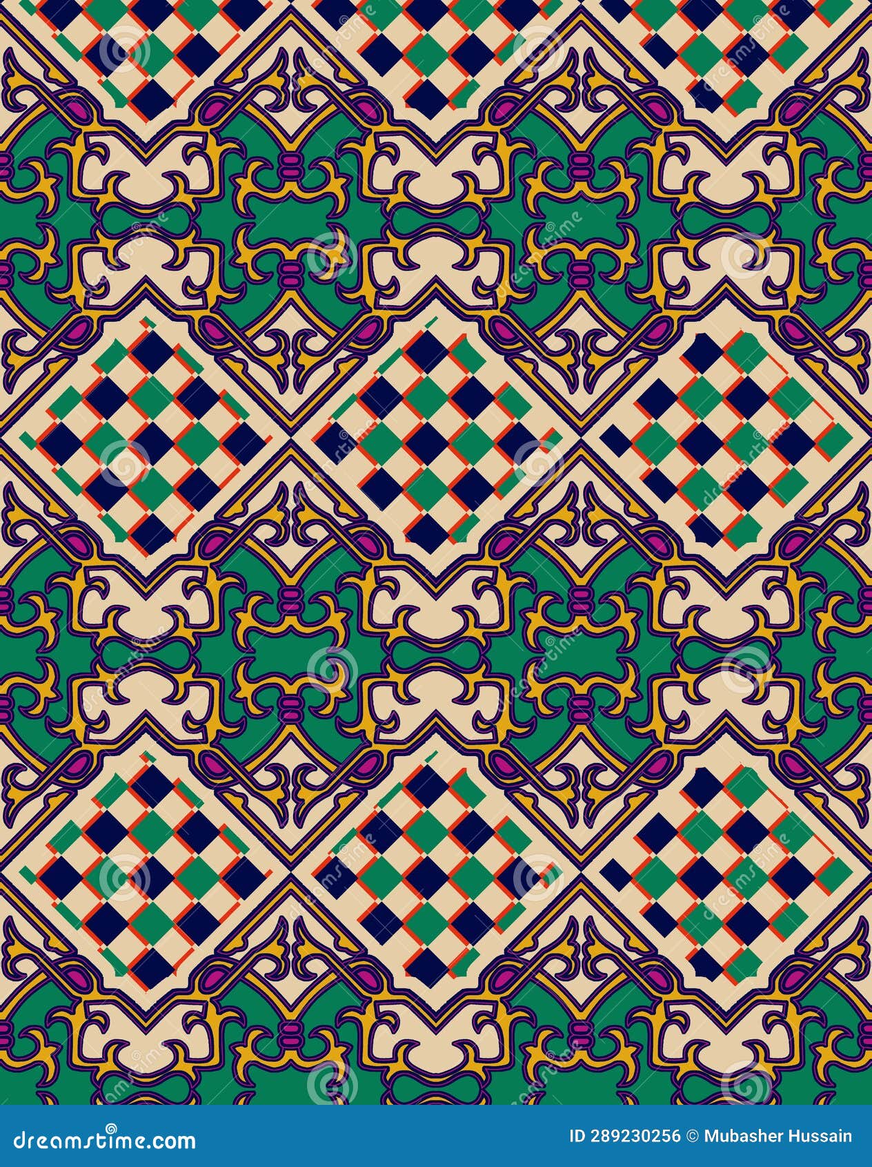 Geometric Allover Repeating Ornament, and Abstract Shape Background ...