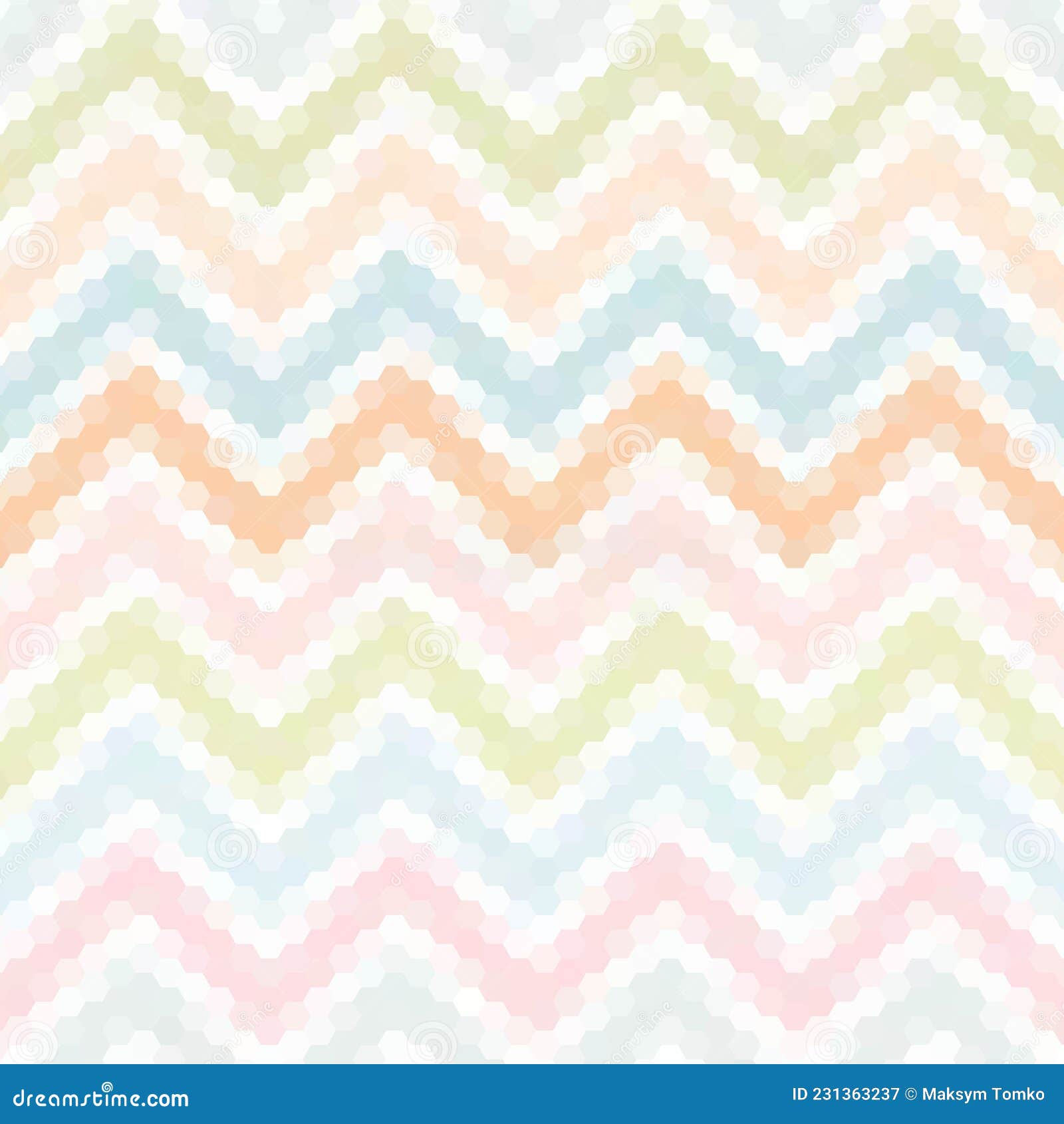 Geometric Repeating Pattern with Hexagon Shapes in Pastel Colors. Eps ...