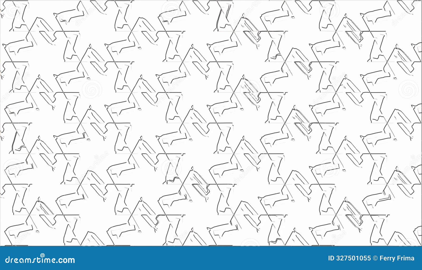 Seamless Geometric of Repeating Pattern on White Background Stock ...