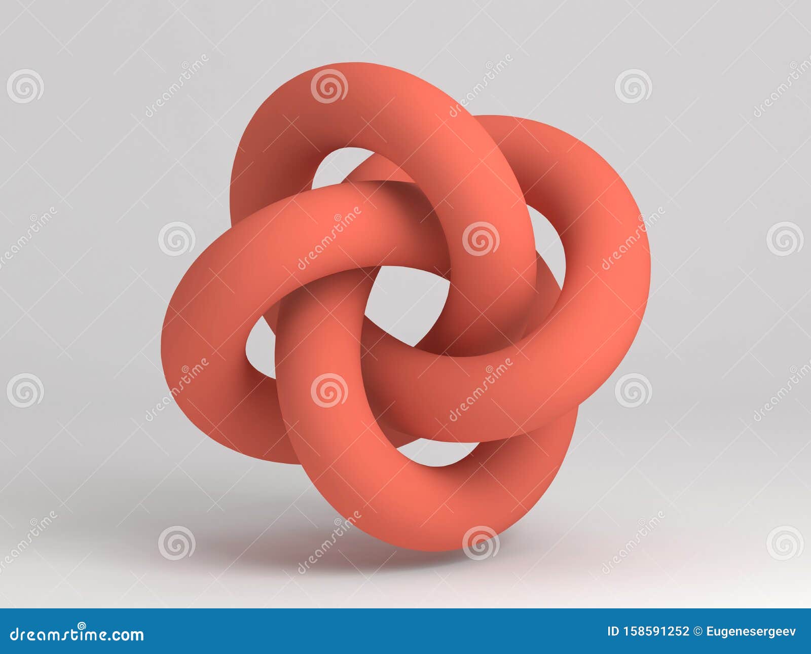 Geometric Representation of a Torus Knot. 3d Stock Illustration ...