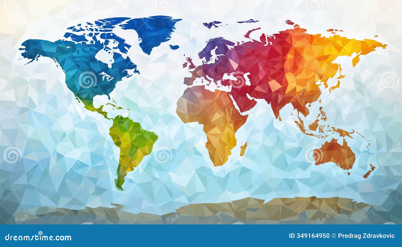 Geometric Representation of the World Map Stock Illustration ...