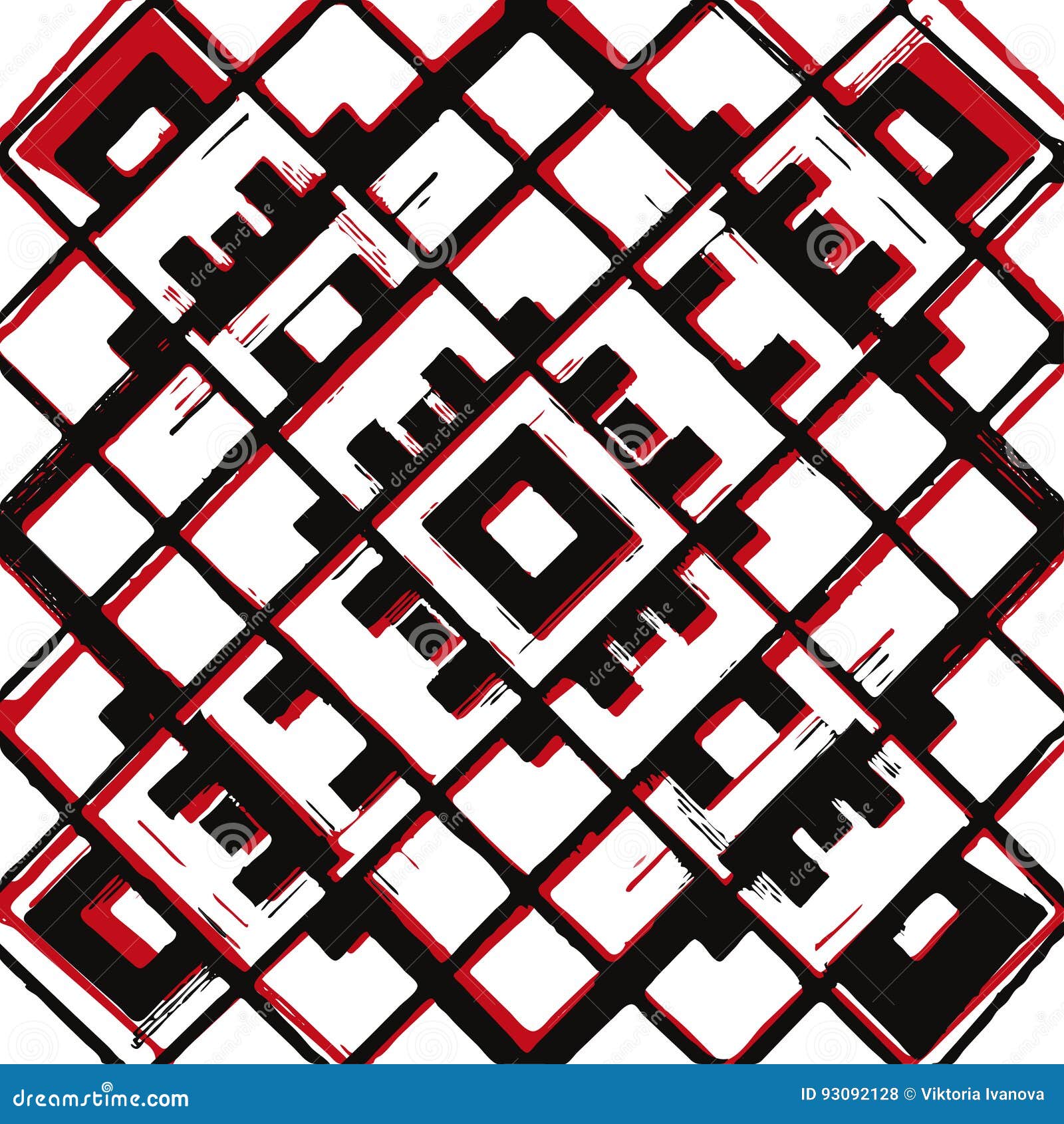 Geometric Retangle Pattern. Stock Vector - Illustration of handmade ...