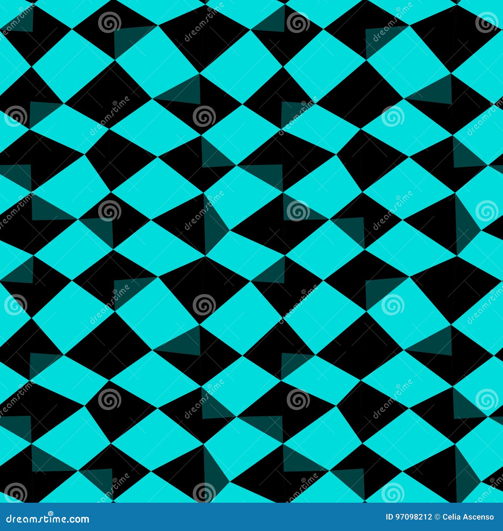 Geometric Rhomboid Diamonds Seamless Background Stock Illustration ...