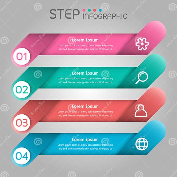 Geometric Ribbon Shape Elements with Steps,options,processes or ...