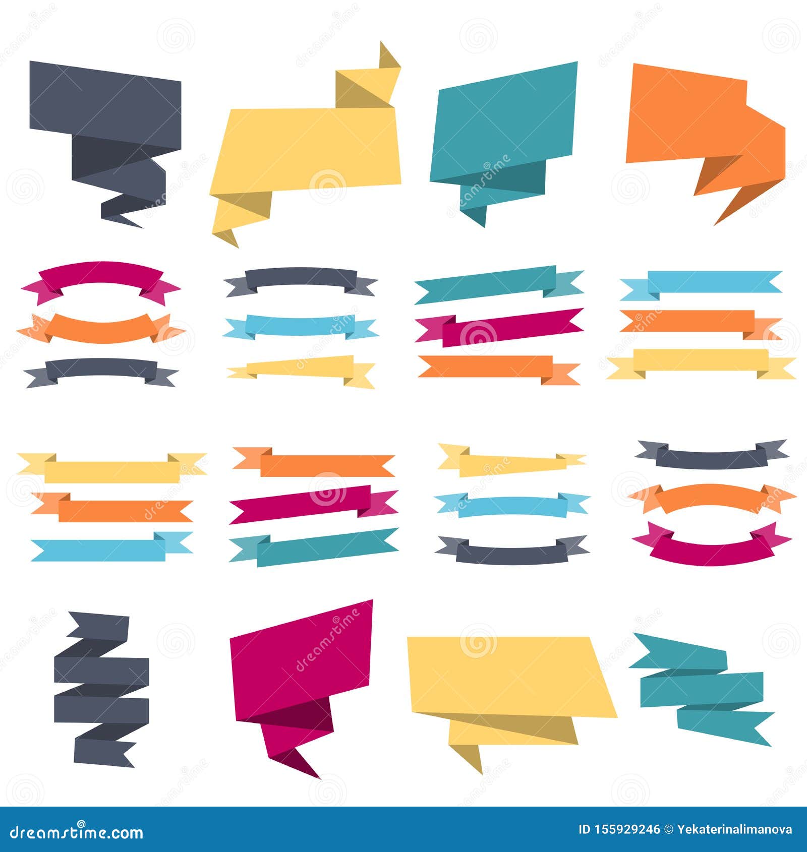 Geometric ribbons stock vector. Illustration of premium - 155929246